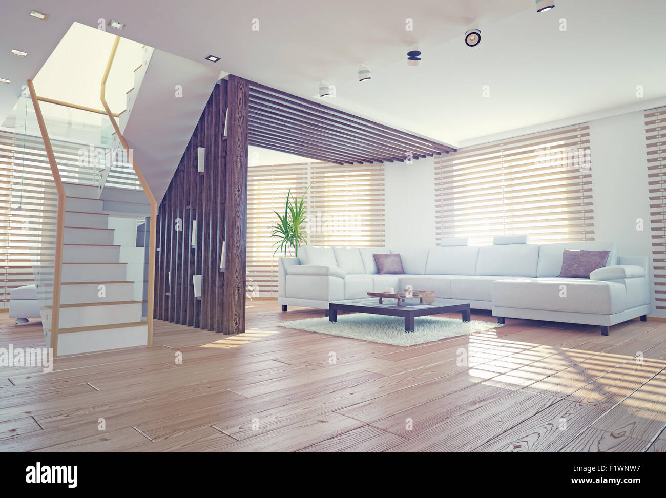 Modern living room interior. Contemporary design concept Stock Photo ...