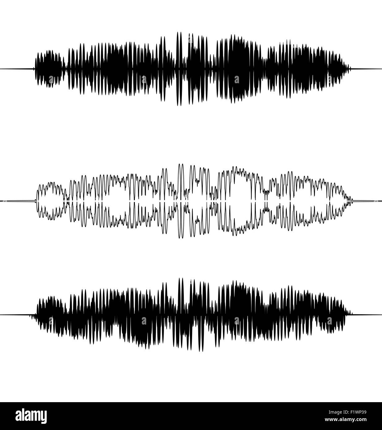 Vector sound waves set. Audio equalizer technology, pulse musical. Vector illustration Stock ...