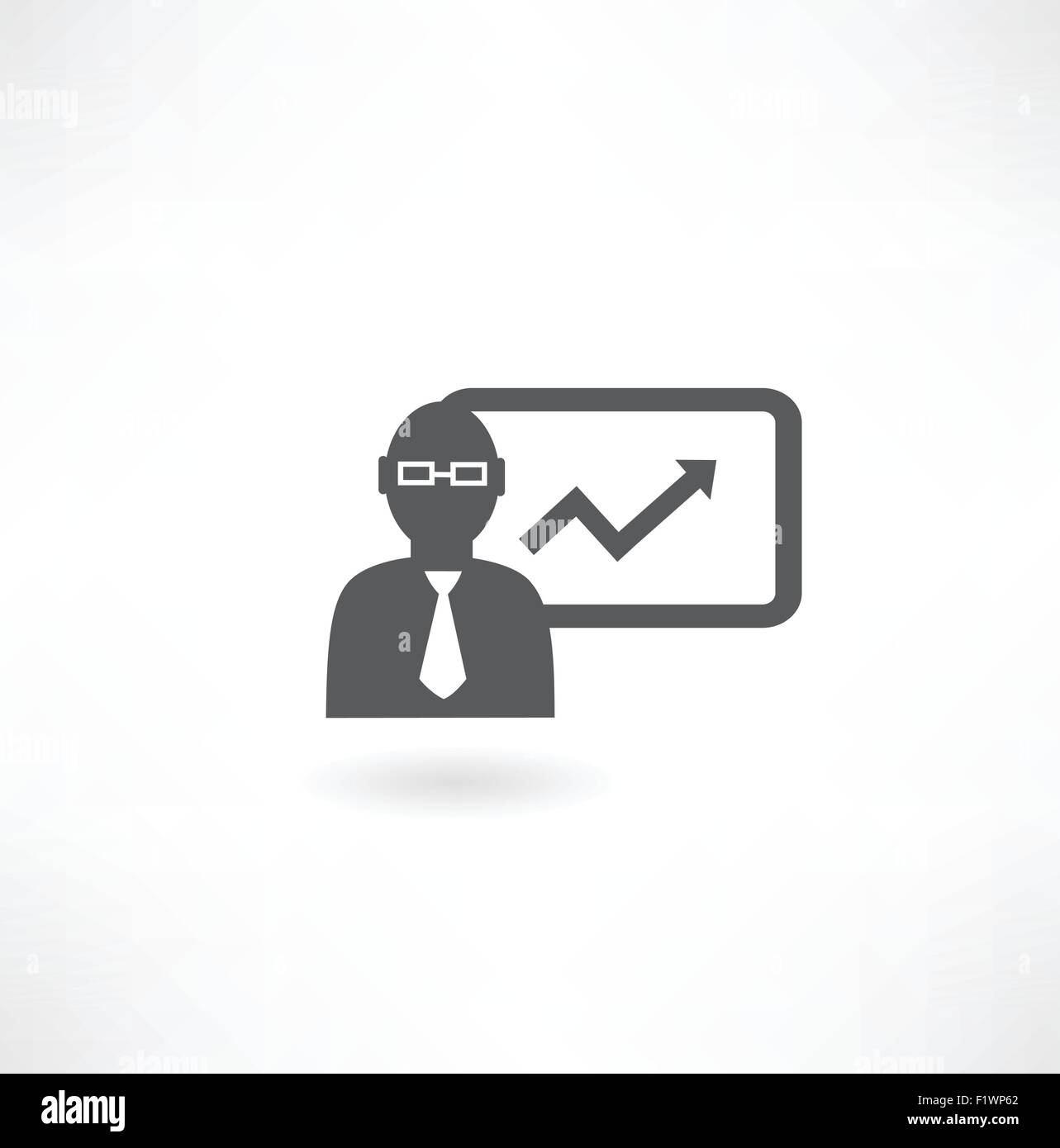 man with graph icon Stock Vector Image & Art - Alamy