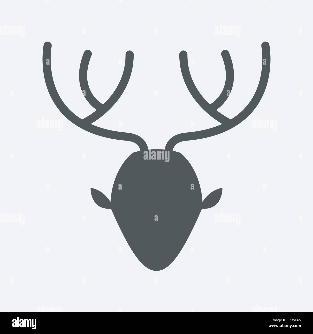 Female deer looking at camera Stock Vector Images - Alamy