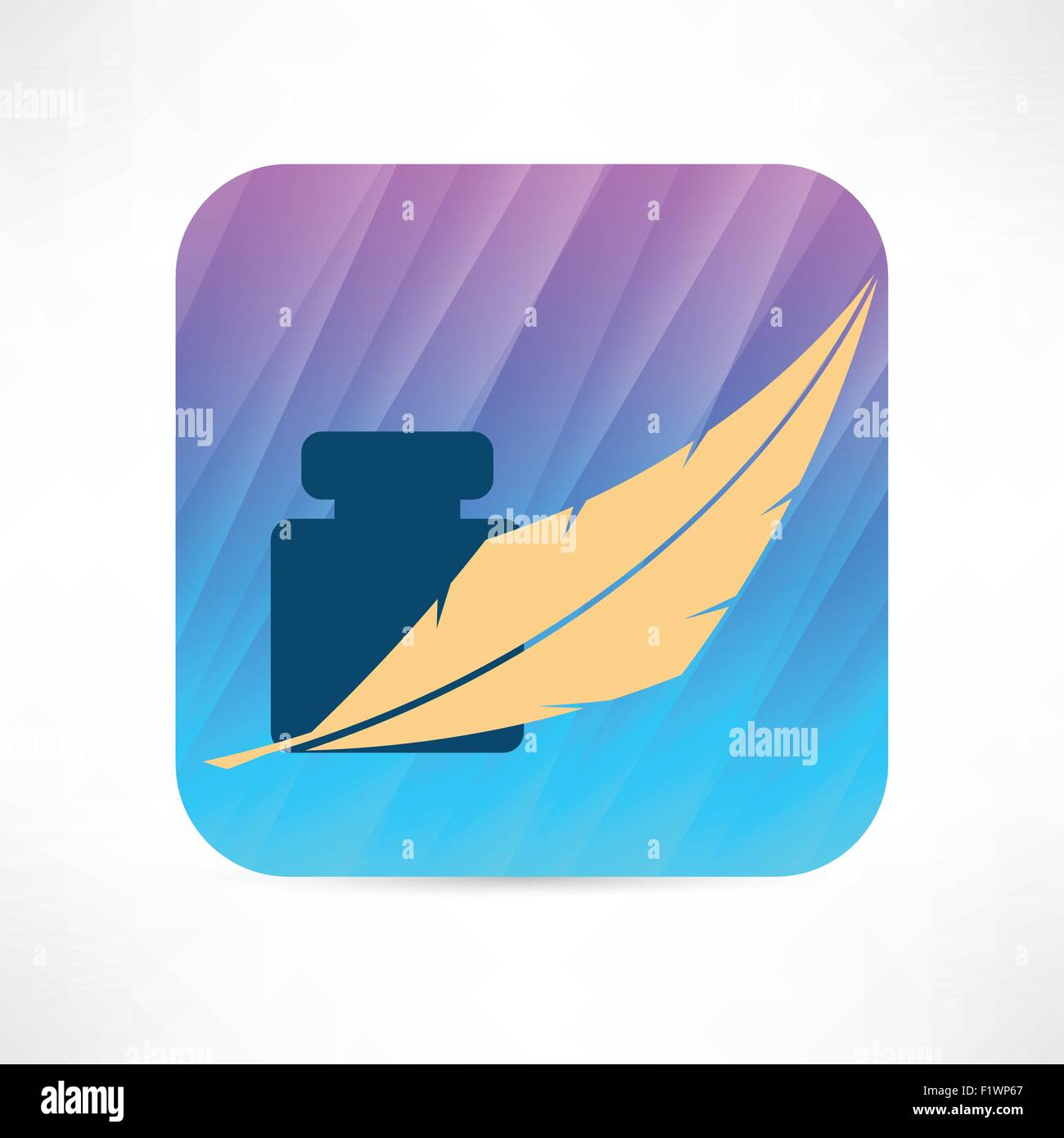 feather and ink icon Stock Vector Image & Art - Alamy