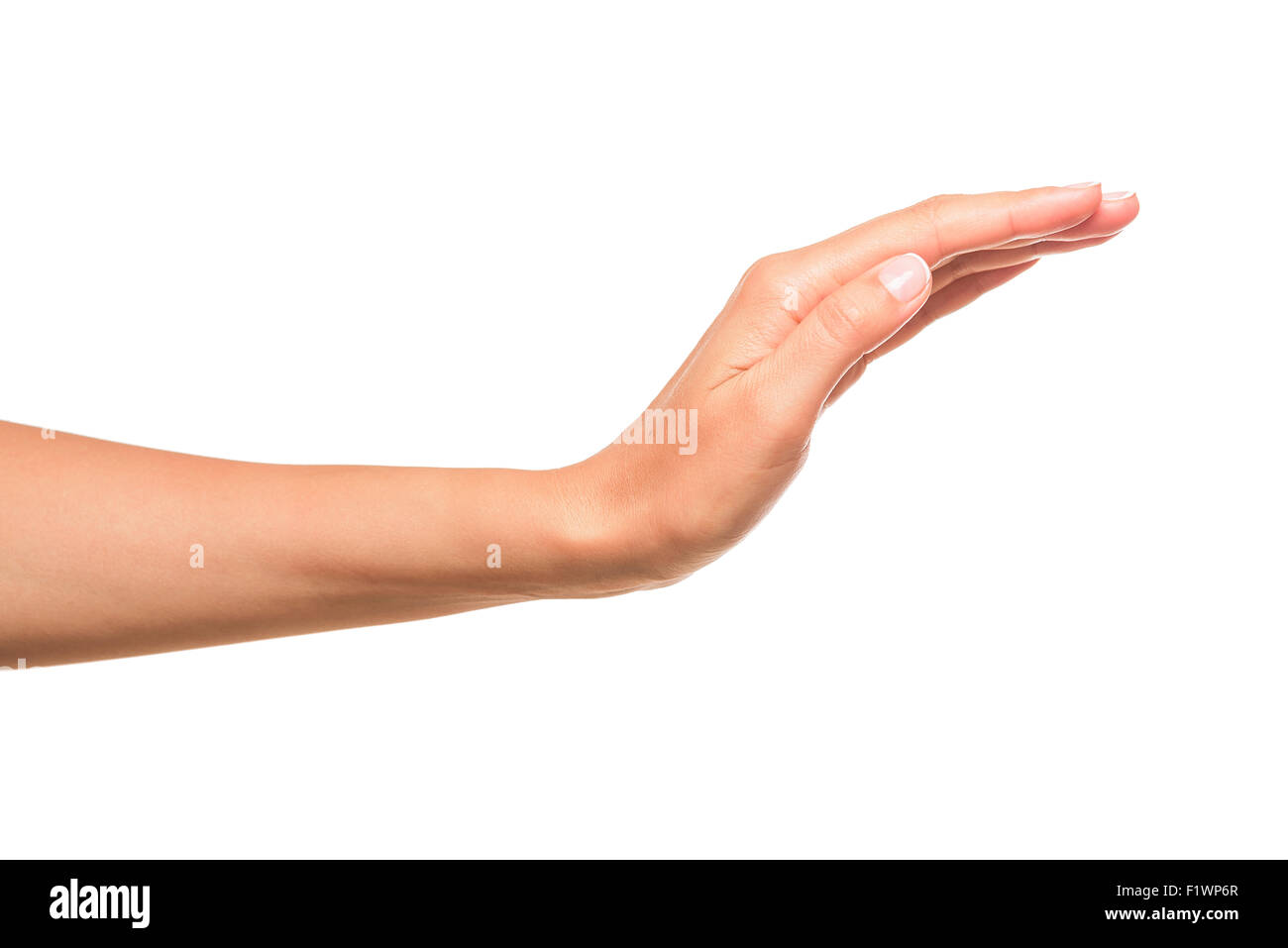 Woman open hand Stock Photo - Alamy