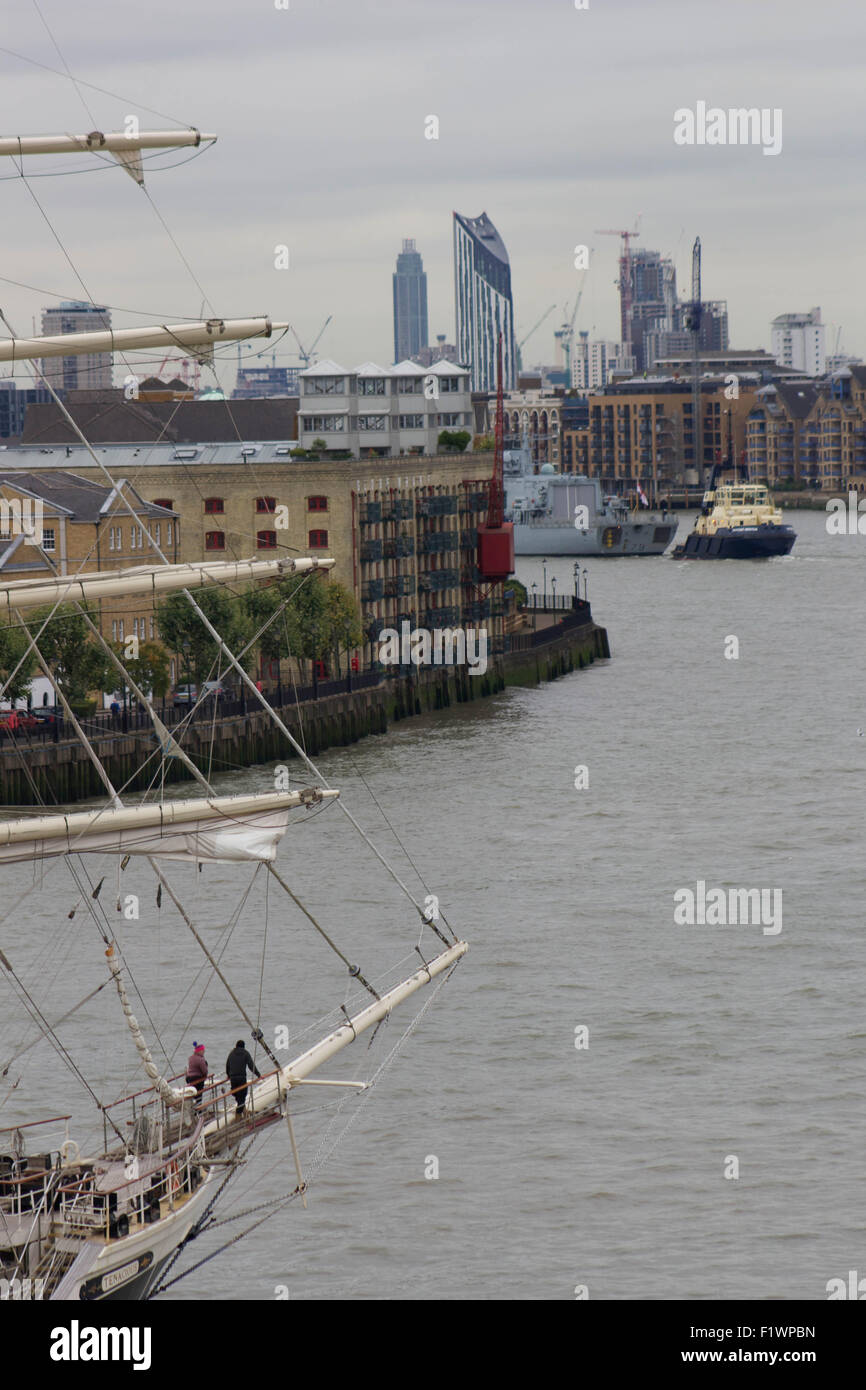 London, UK. 8th September, 2015. Type 23 Frigate HMS Portland 'F79' and ...