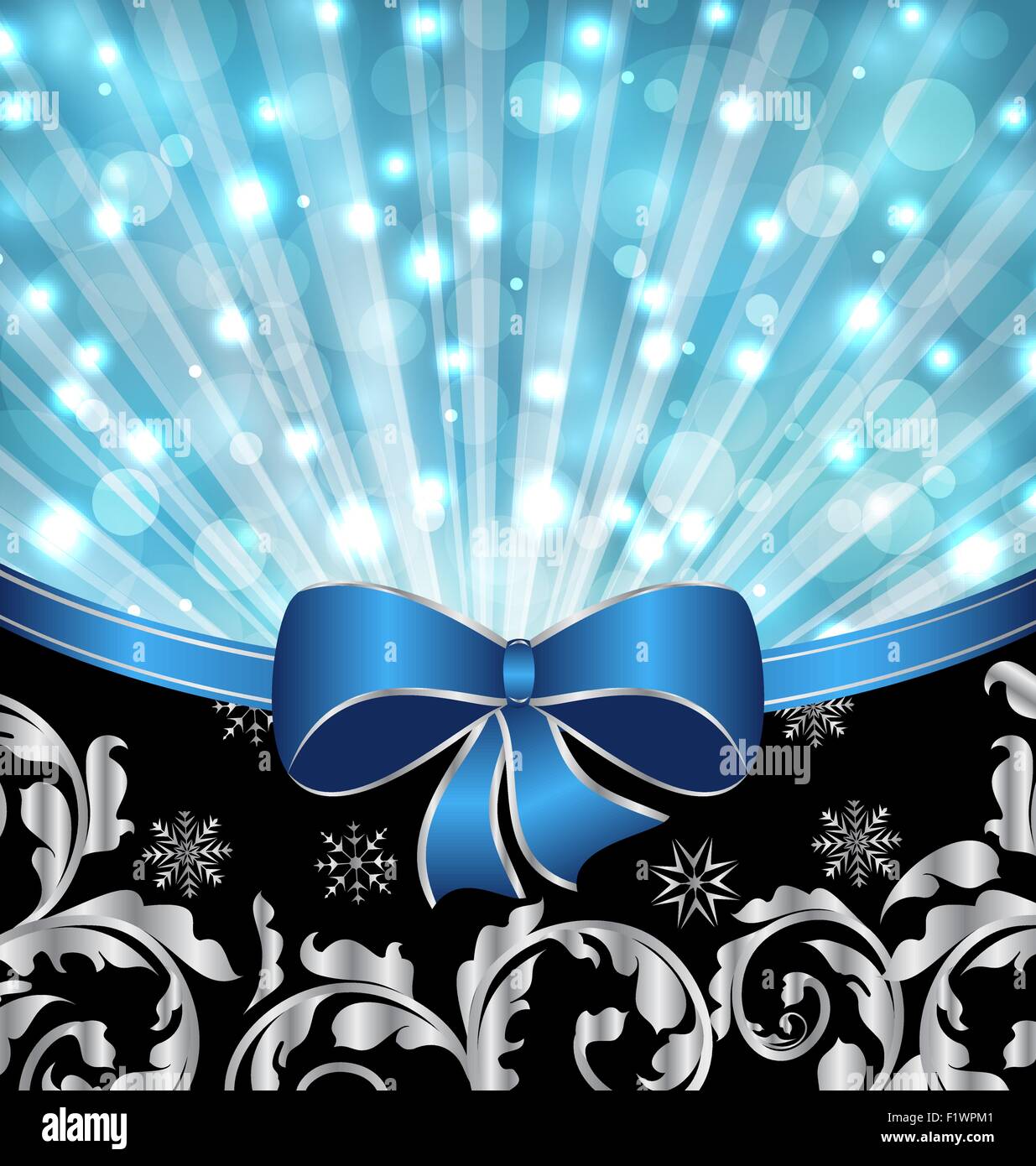 Christmas ornamental background, glowing design Stock Vector Image ...