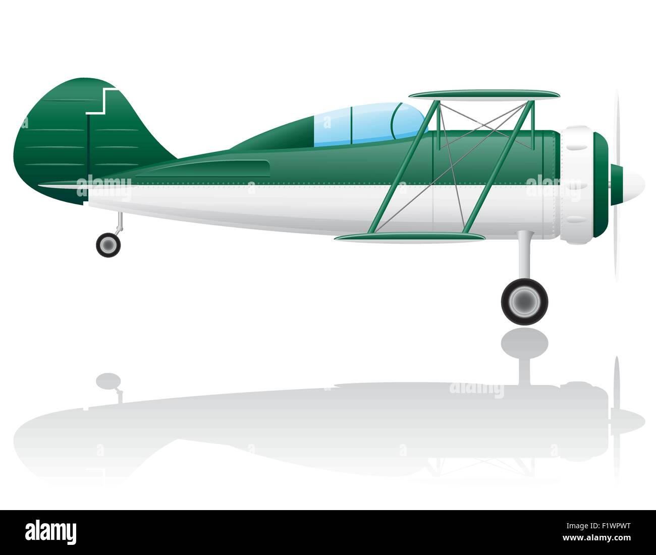 old retro airplane vector illustration isolated on white background ...