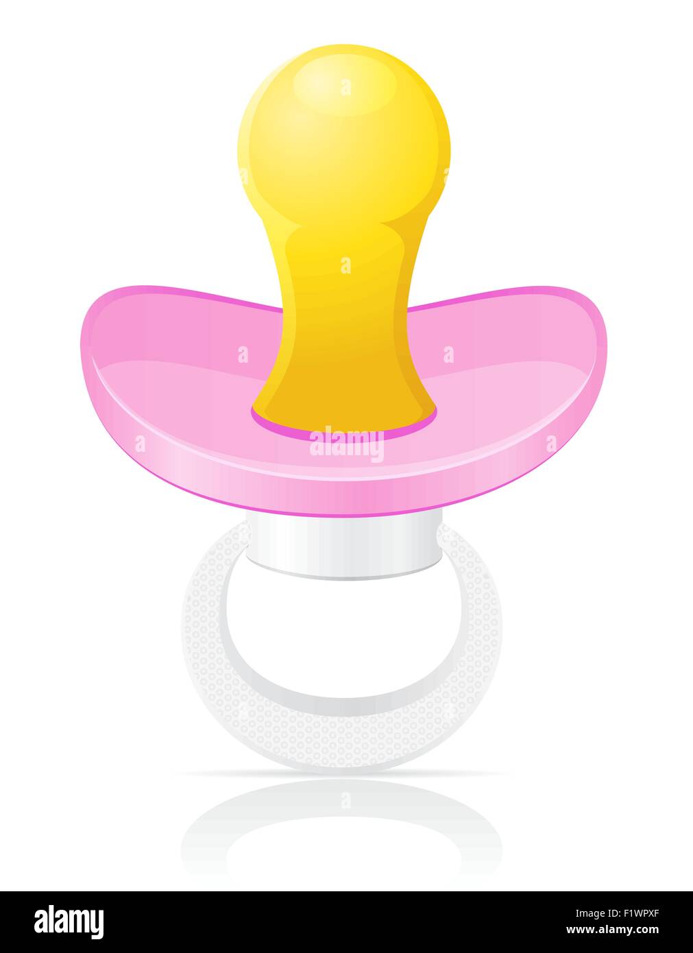 babys pacifier pink vector illustration isolated on white background ...