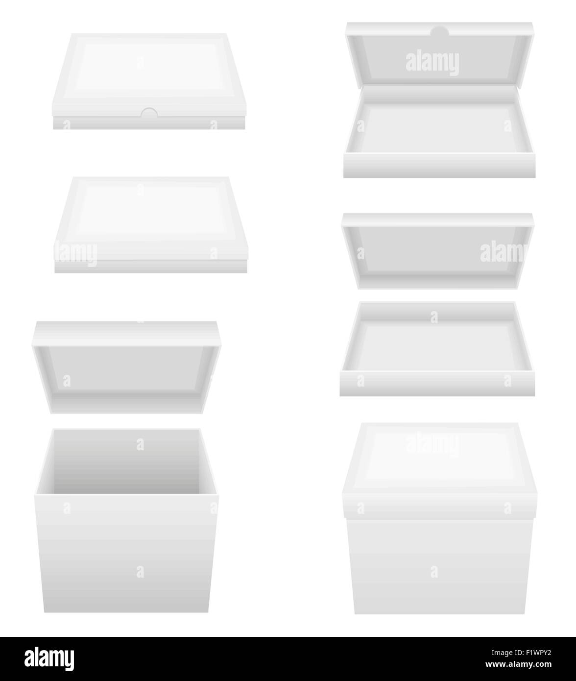 white packing box vector illustration isolated on background Stock ...