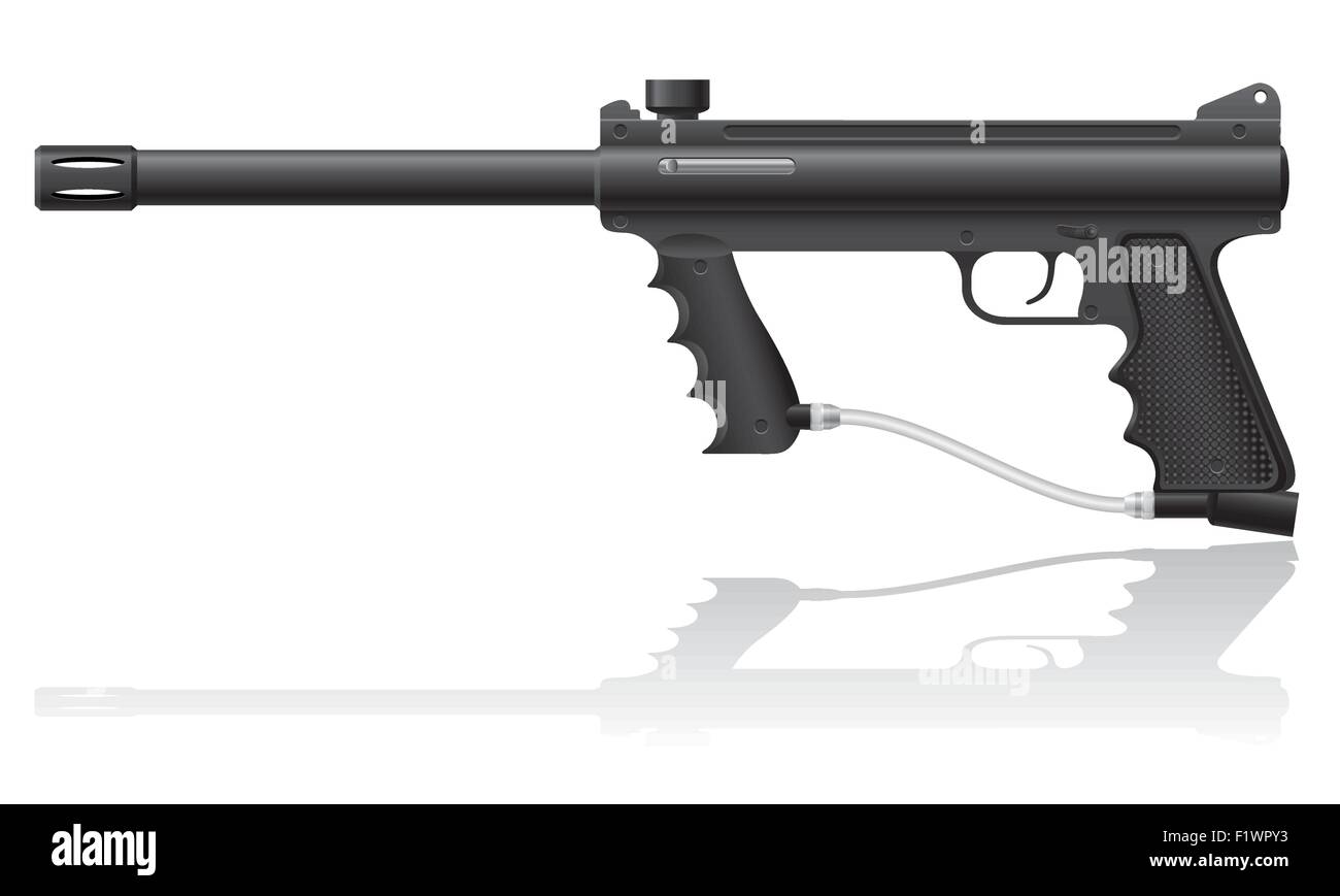 paintball markers vector illustration isolated on white background ...