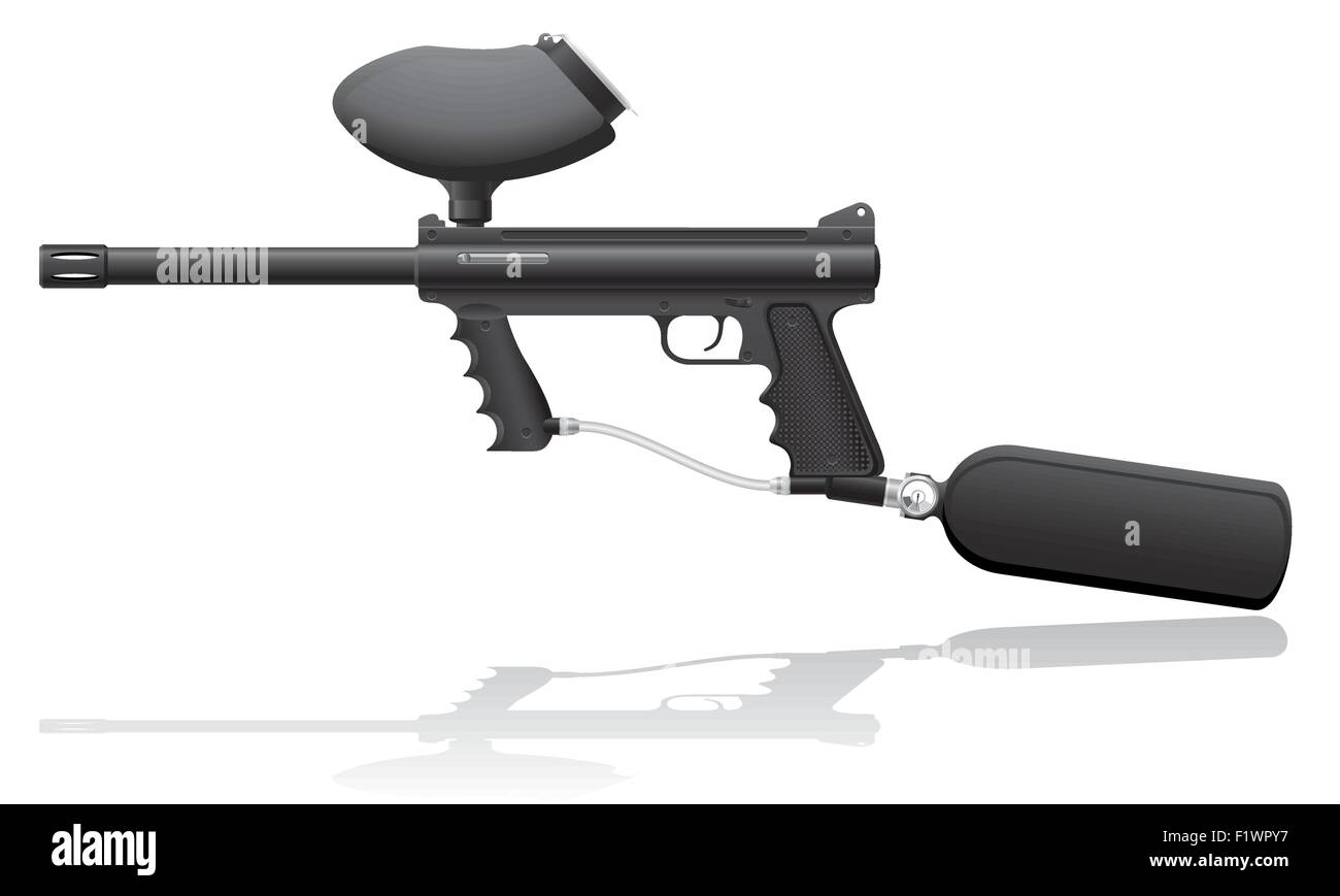 paintball markers vector illustration isolated on white background ...