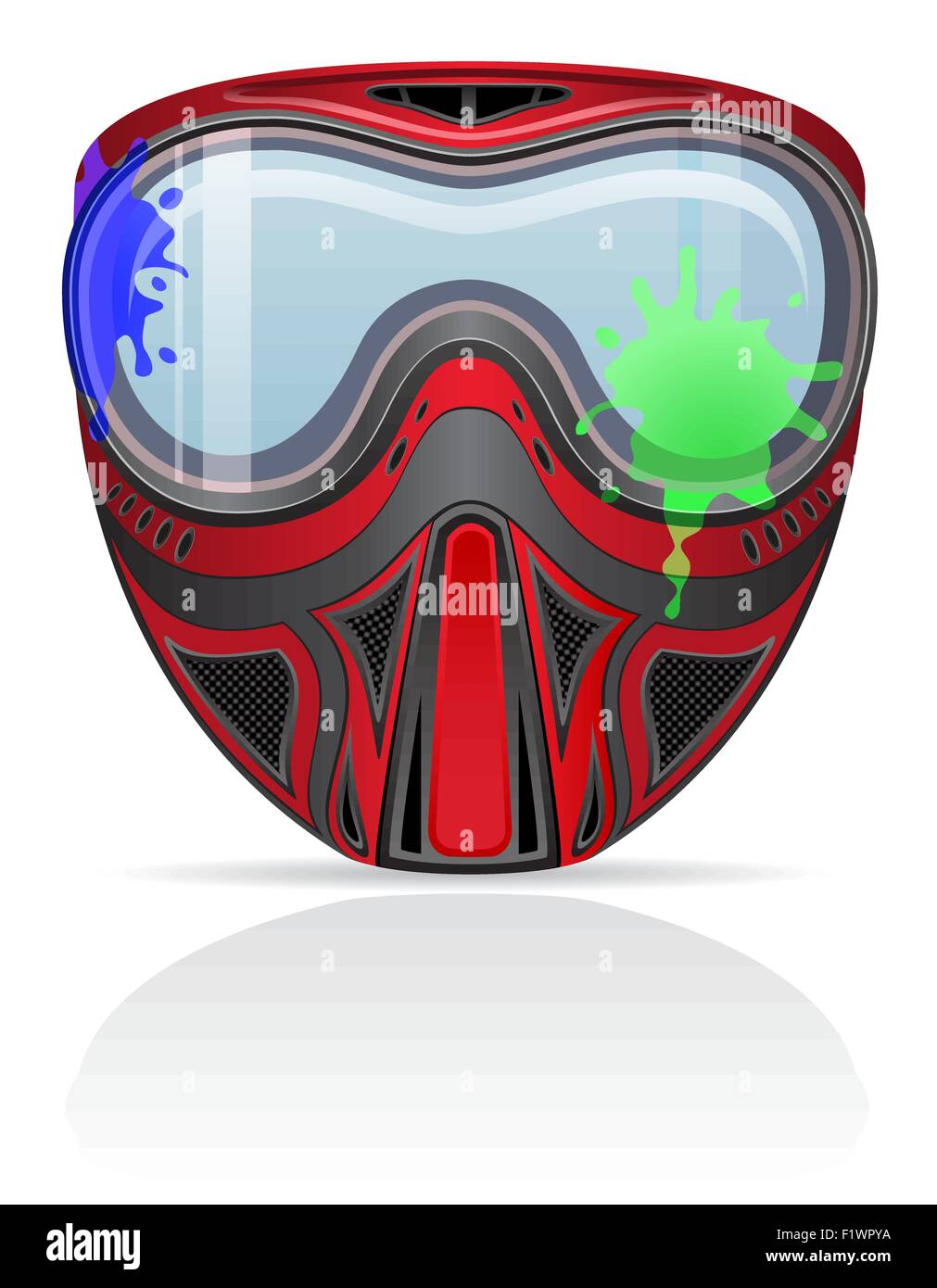 paintball mask vector illustration isolated on white background Stock ...