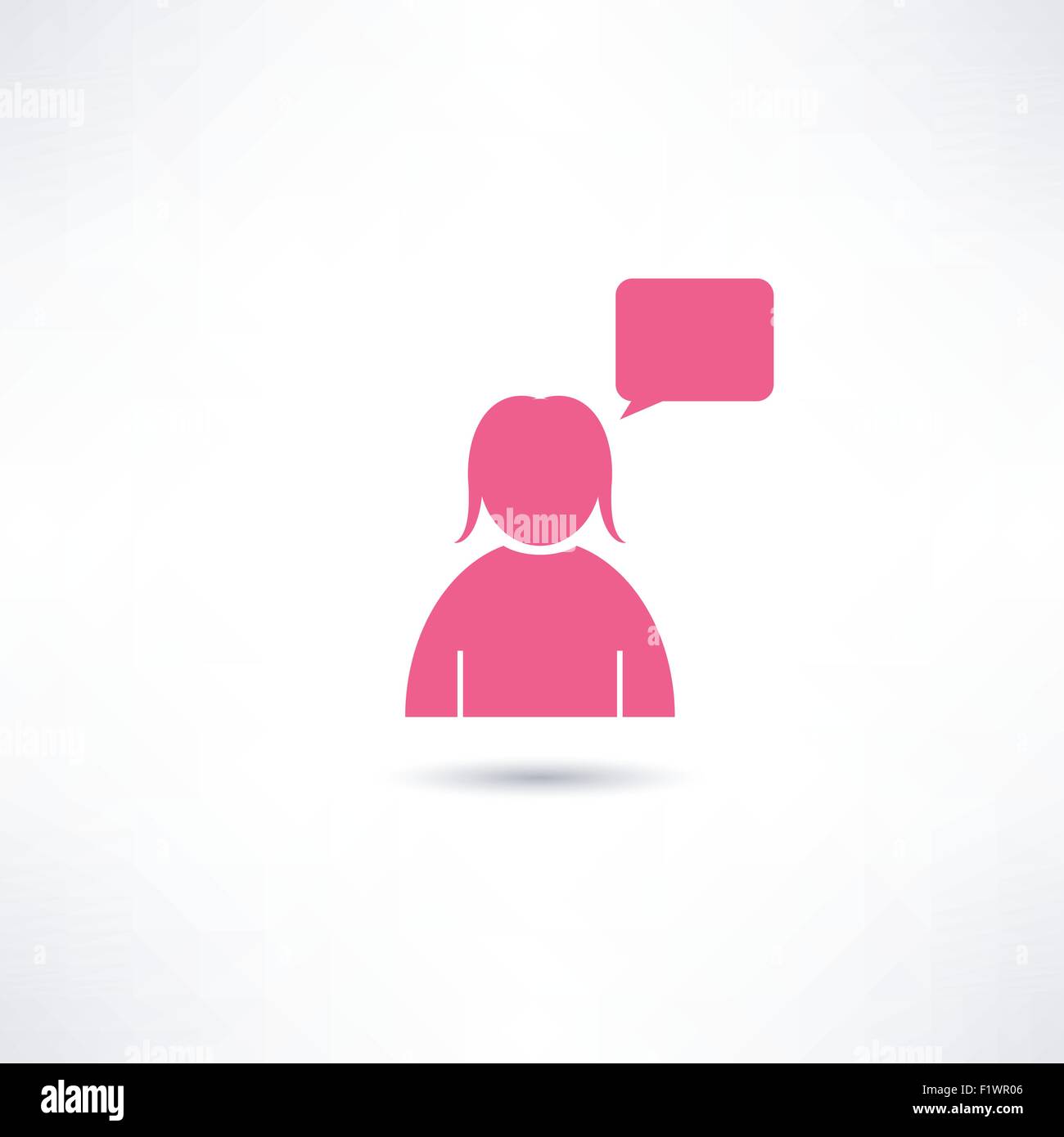 girl speaking icon Stock Vector Image & Art - Alamy