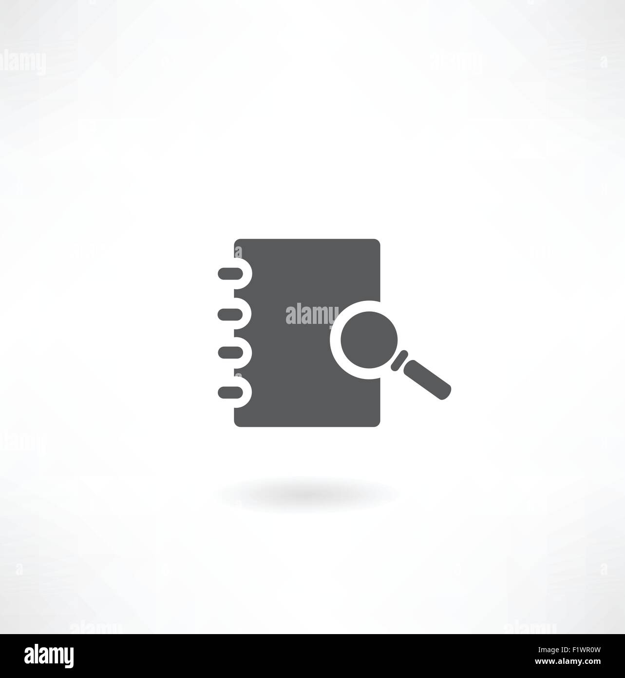 note pad with a magnifying glass icon Stock Vector Image & Art - Alamy