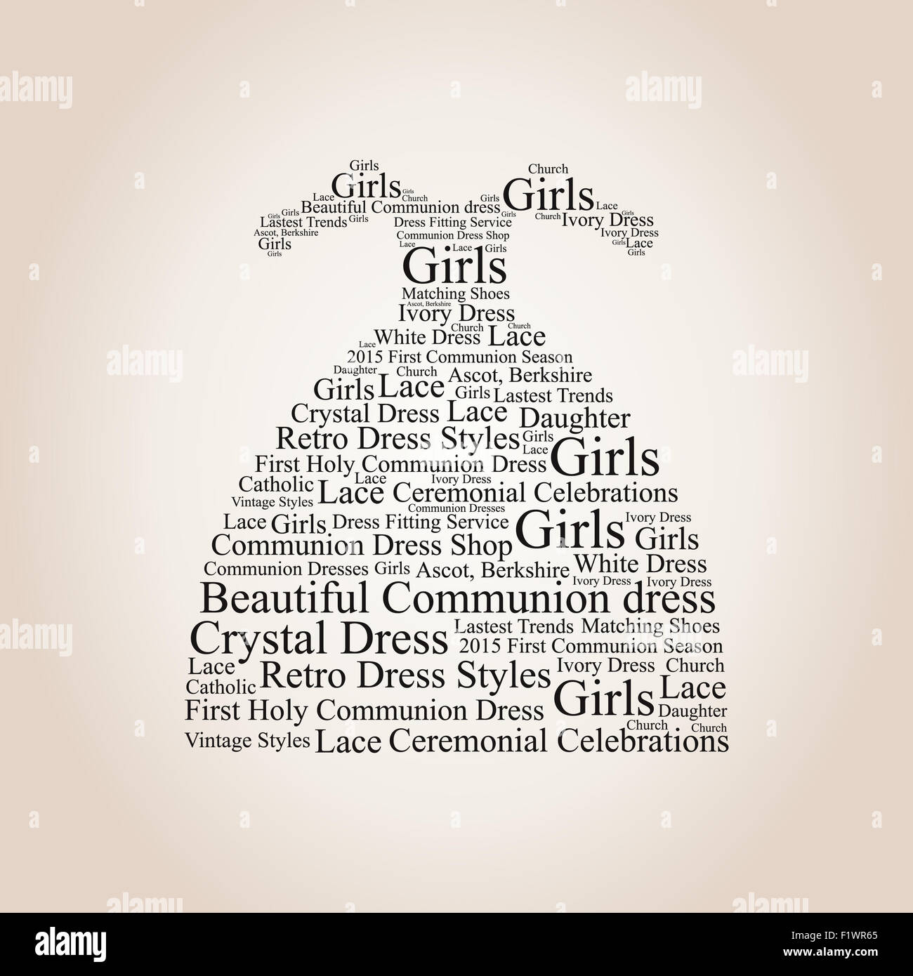Dress made of words. A vector illustration Stock Photo - Alamy