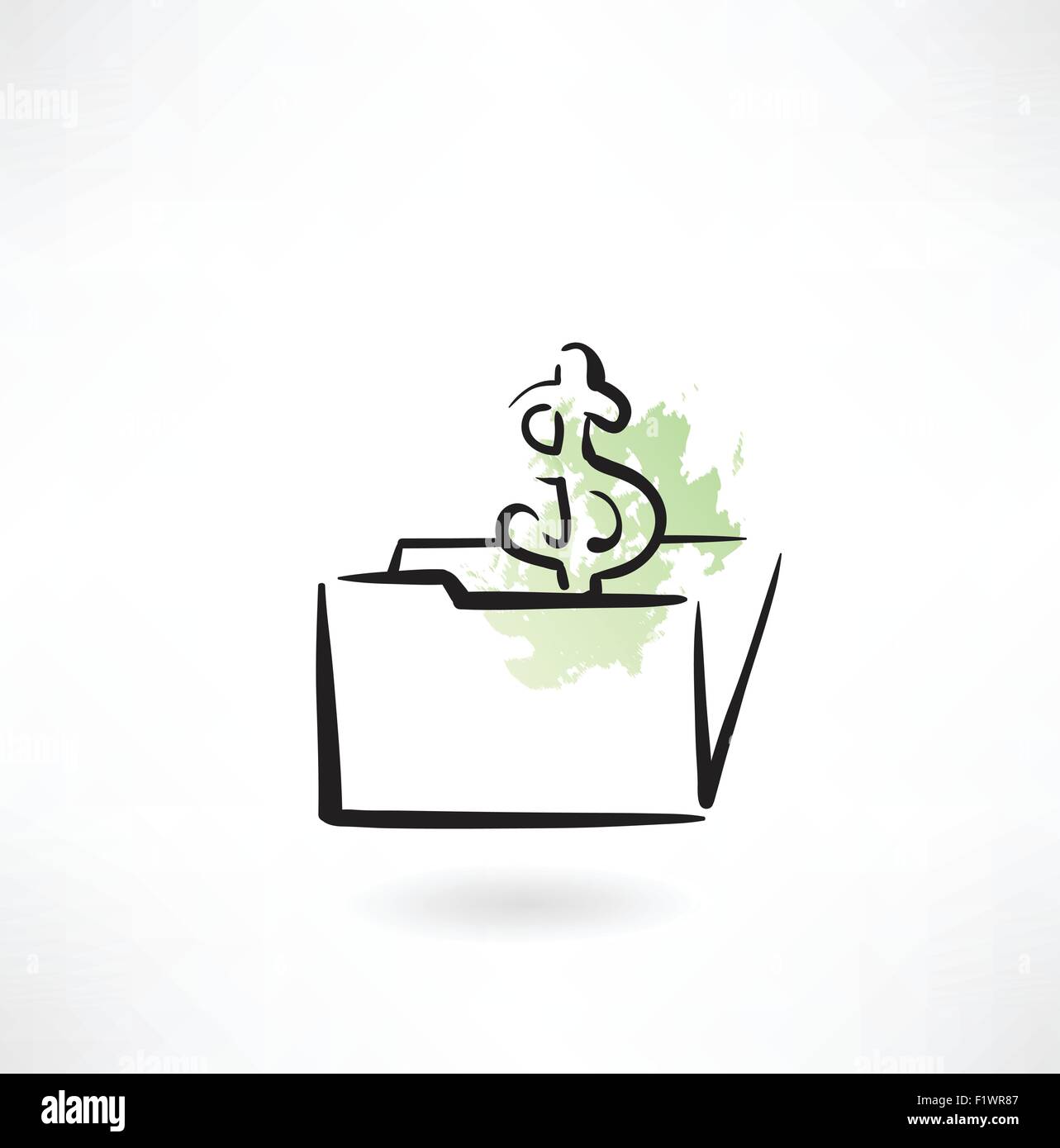 dollar folder grunge icon Stock Vector Image & Art - Alamy