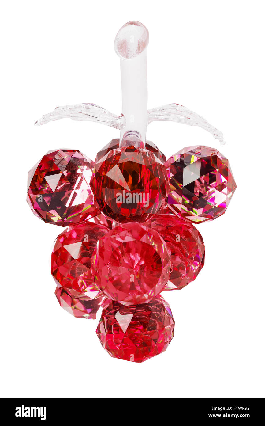red glass grape isolated on the white background Stock Photo - Alamy