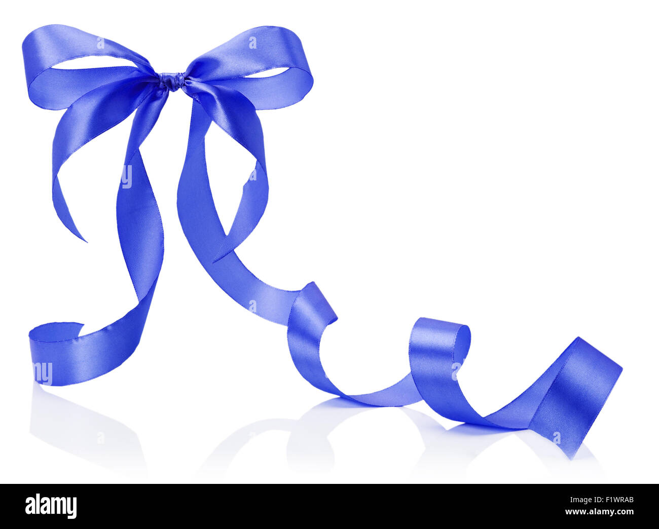 blue bow isolated on the white background Stock Photo - Alamy
