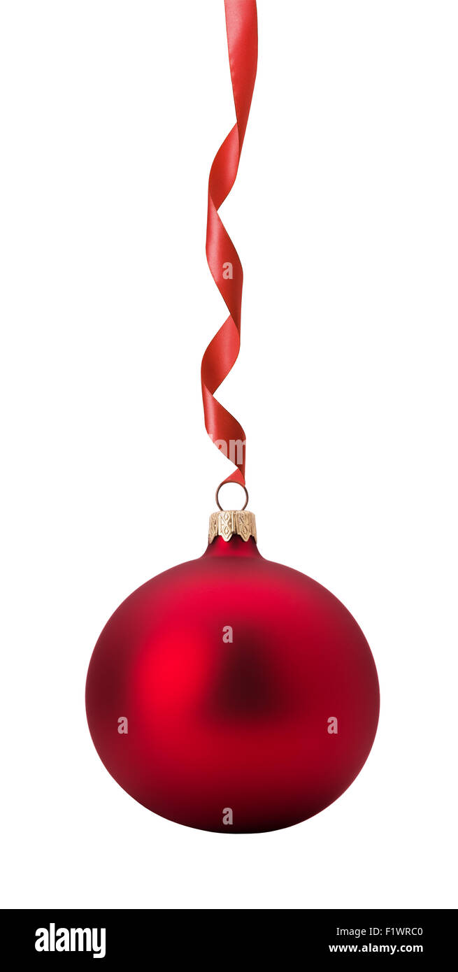 Christmas ball hanging on ribbon hi-res stock photography and images ...