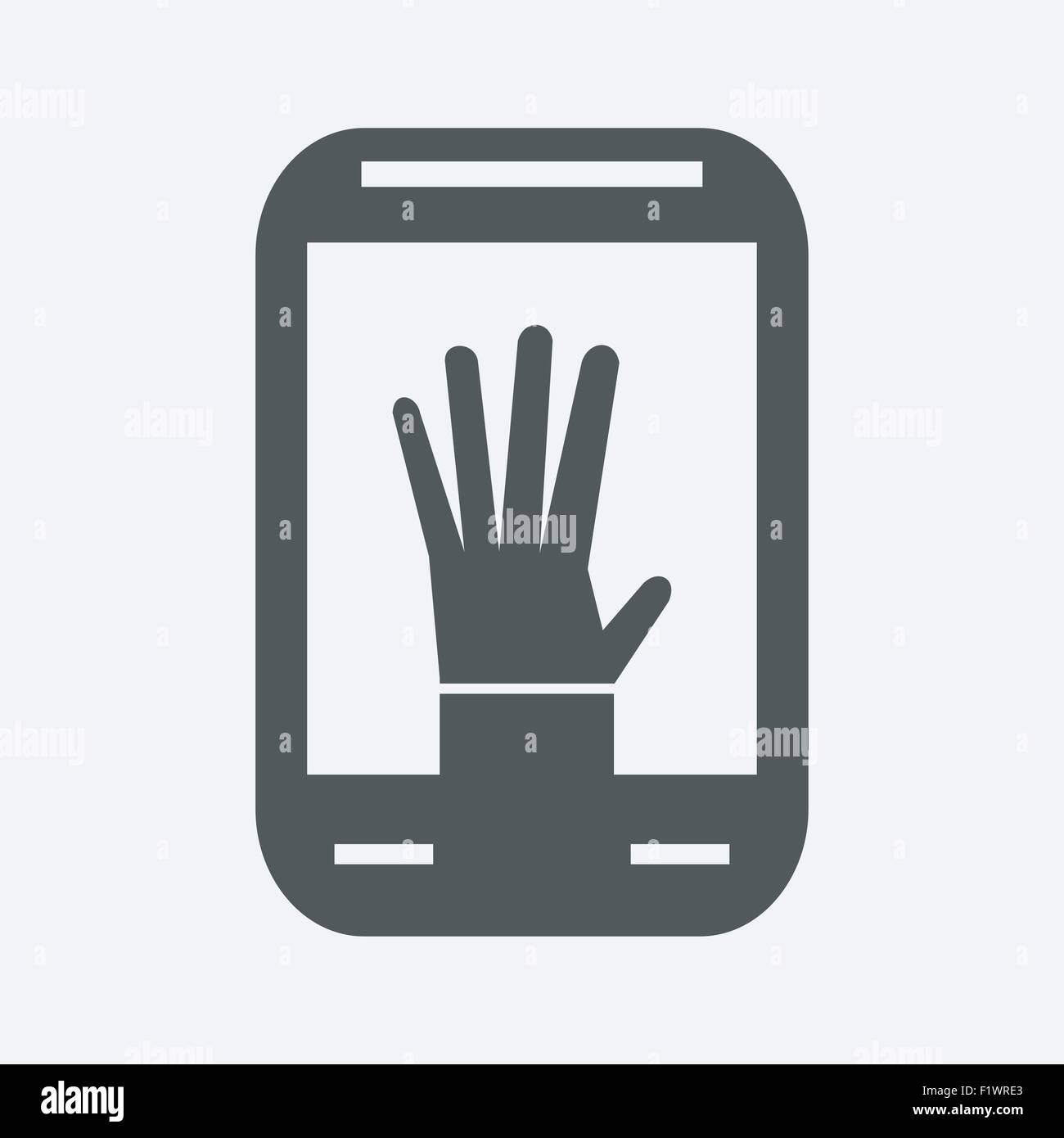 Smartphone with hand icon Stock Vector Image & Art - Alamy