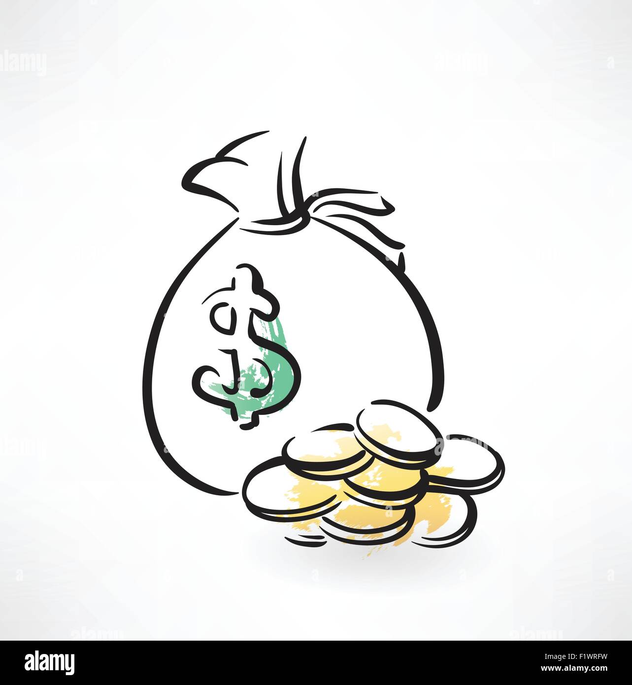 bag of money grunge icon Stock Vector Image & Art - Alamy