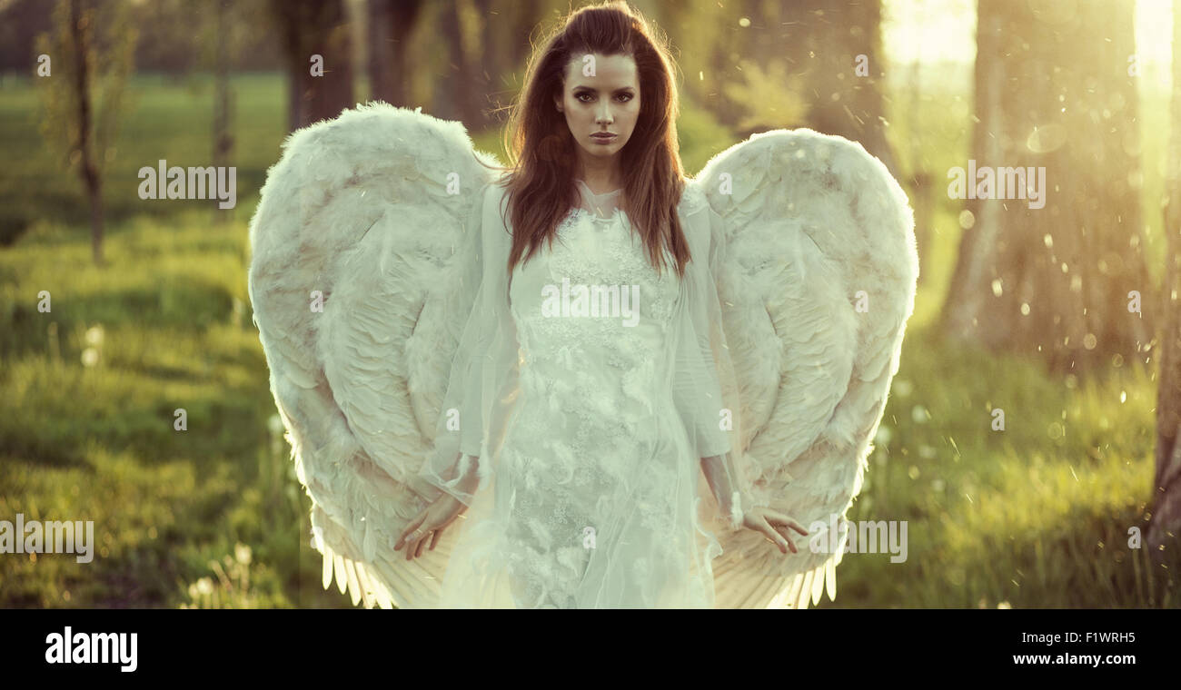Woman as an angel hi-res stock photography and images - Alamy