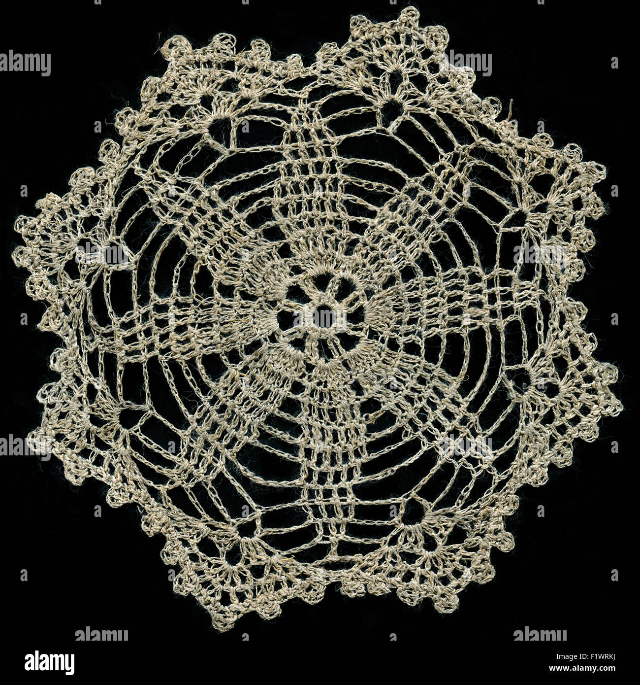 Knitted linen napkin Stock Photo - Alamy