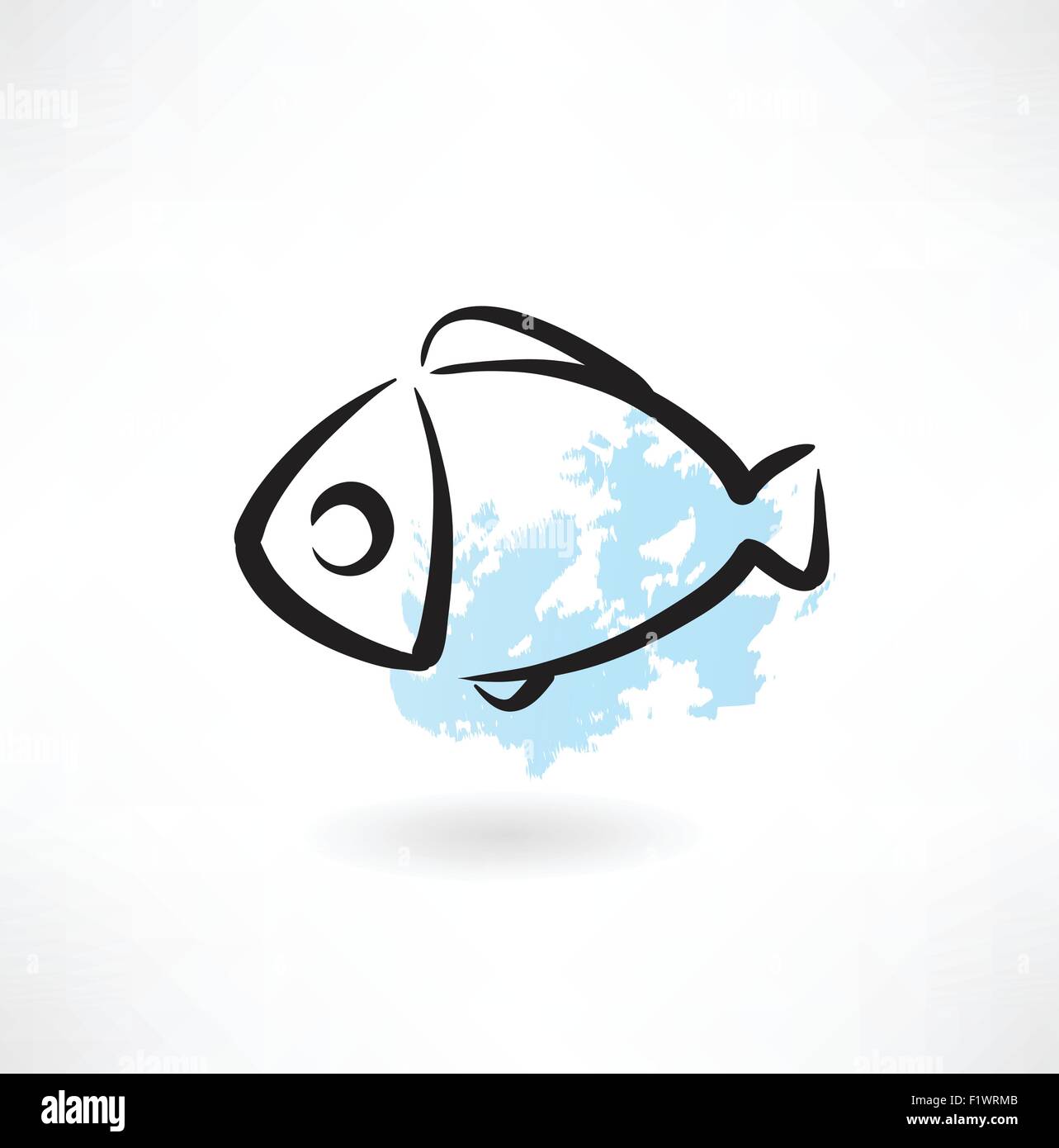 Fish eating icon image Stock Vector Images - Alamy