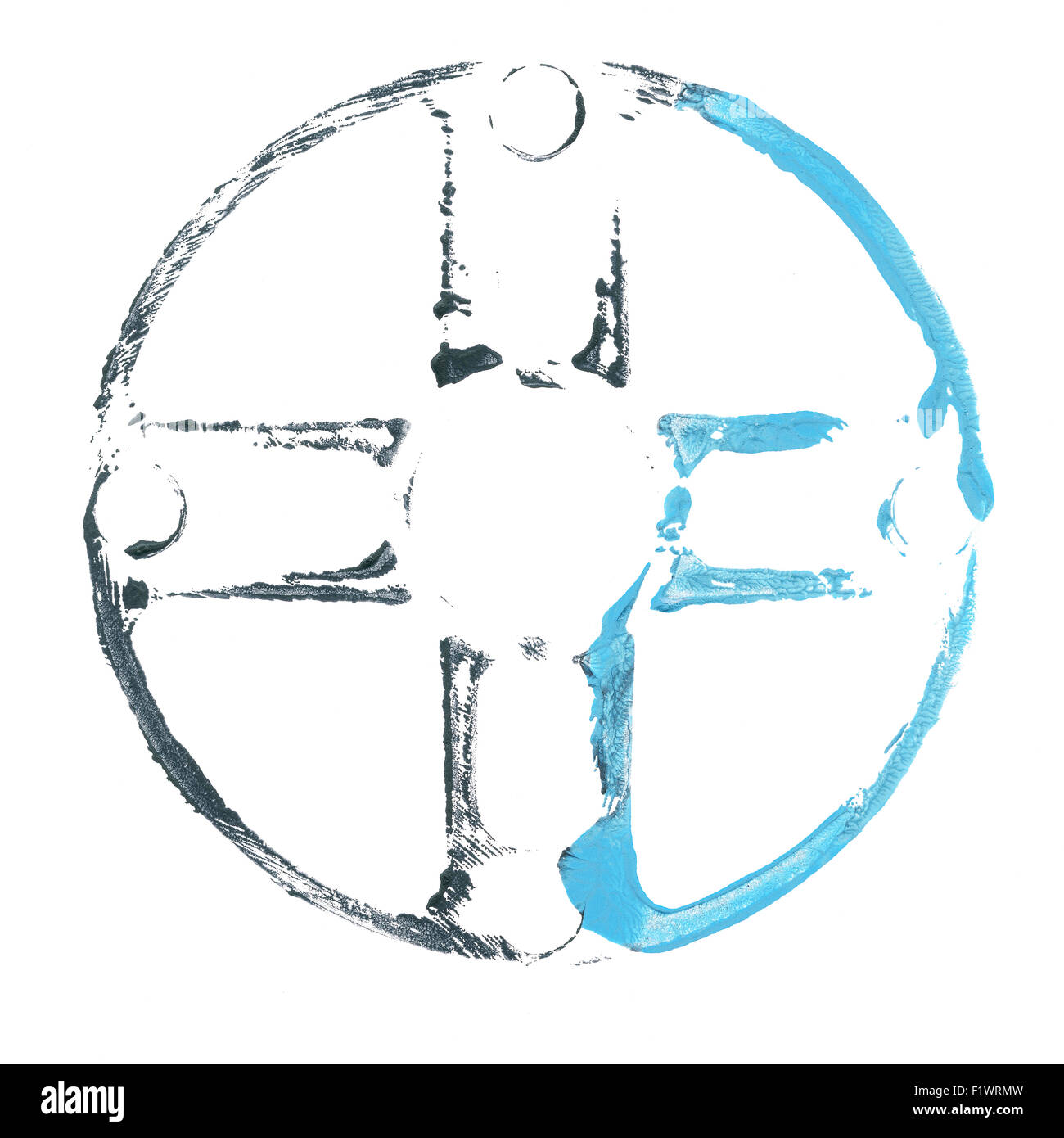 Abstract hand painted arts symbol Stock Photo - Alamy