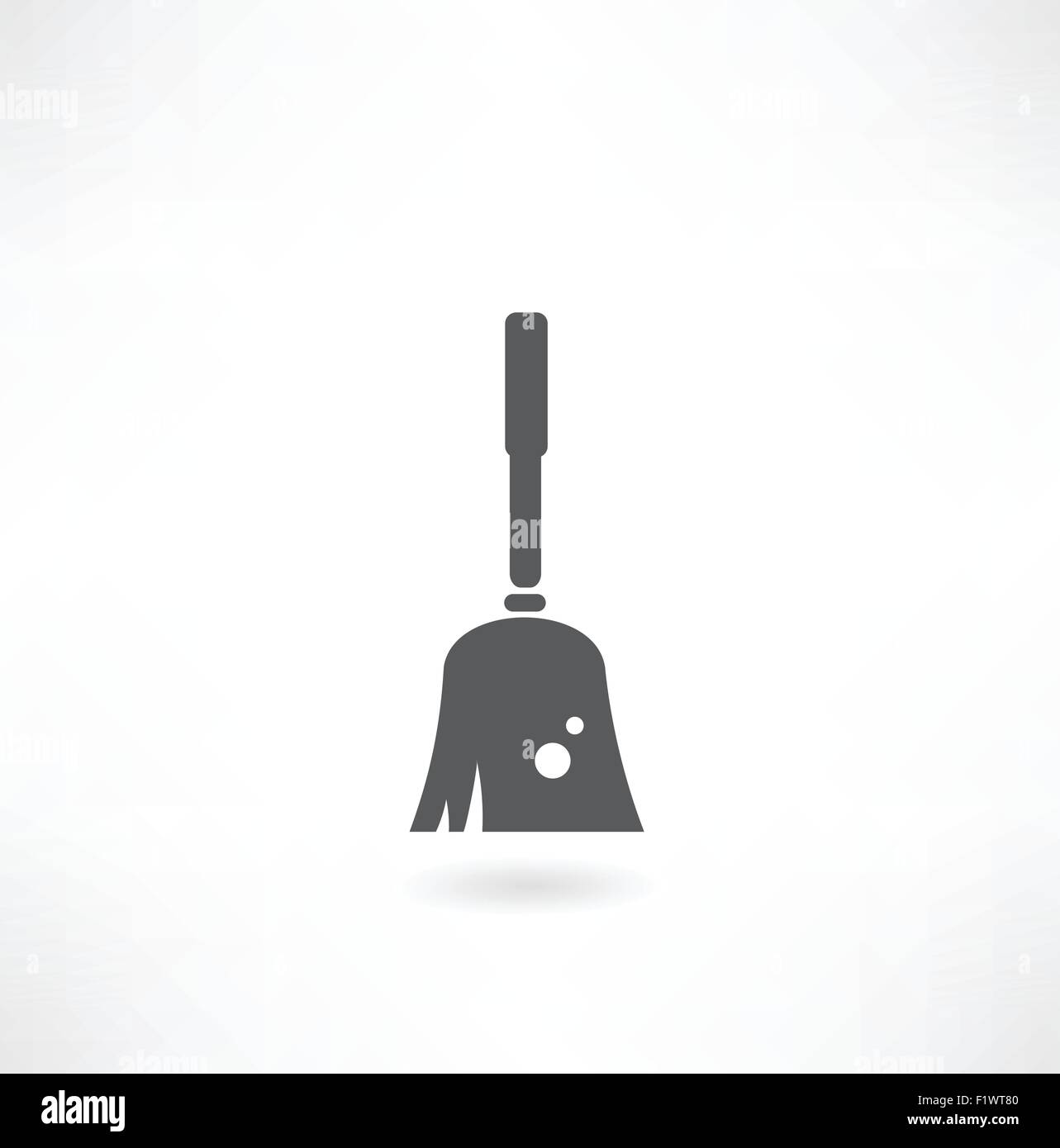 Old straw broomstick ready fly or sweep isolated on white background ...