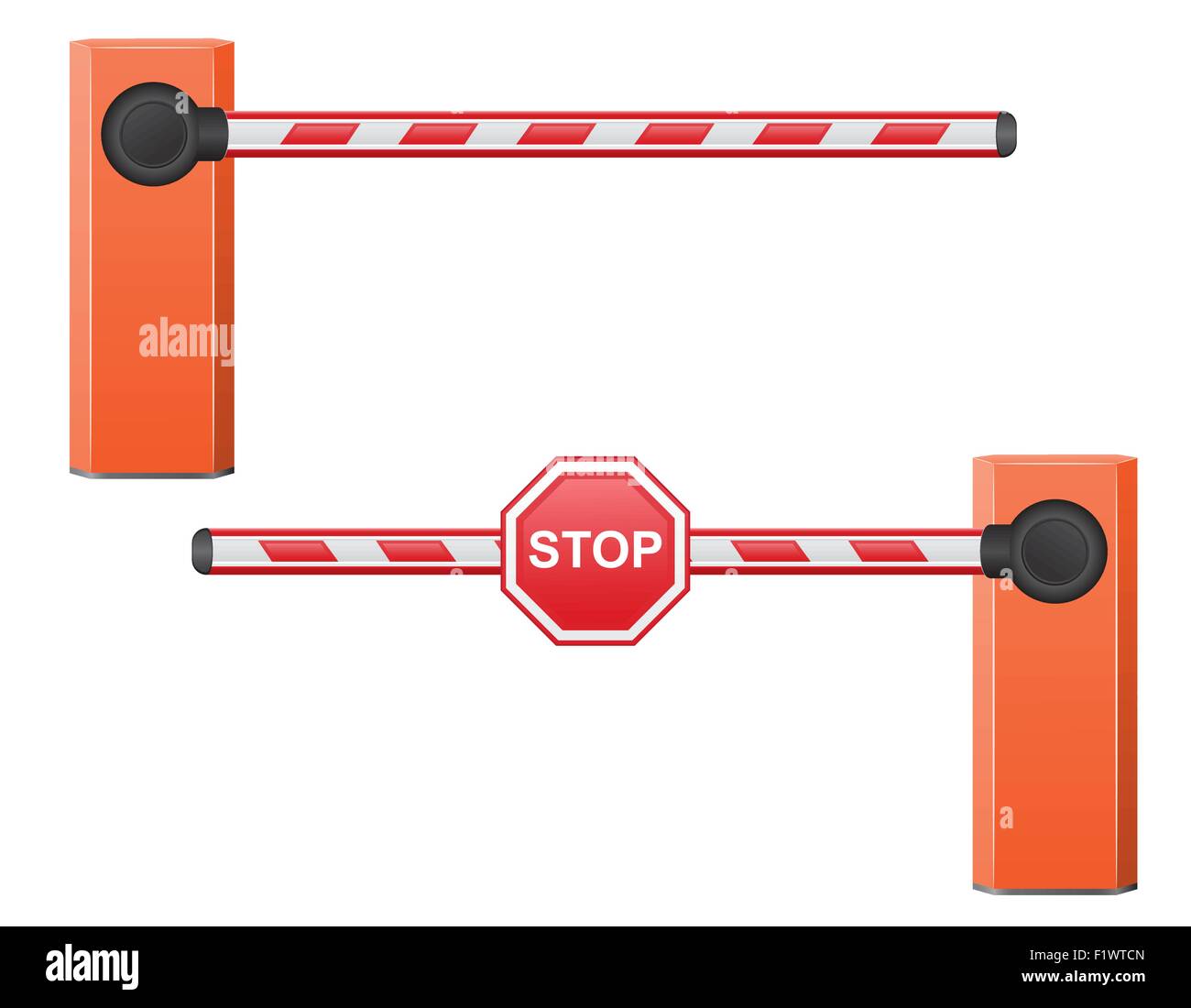 road barrier vector illustration isolated on white background Stock ...
