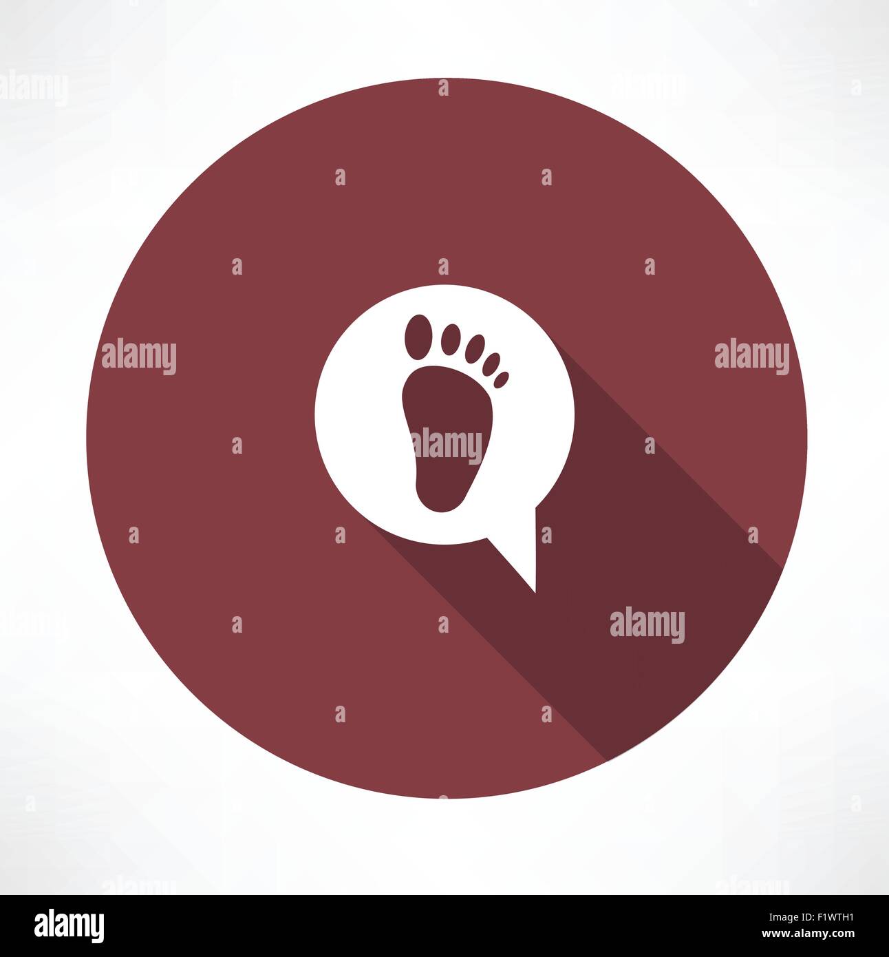 footprint icon Flat modern style vector illustration Stock Vector Image ...