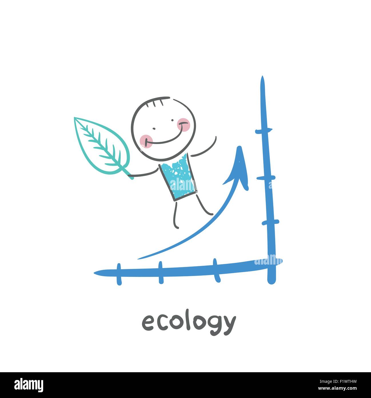 ecology. Fun cartoon style illustration. The situation of life Stock ...