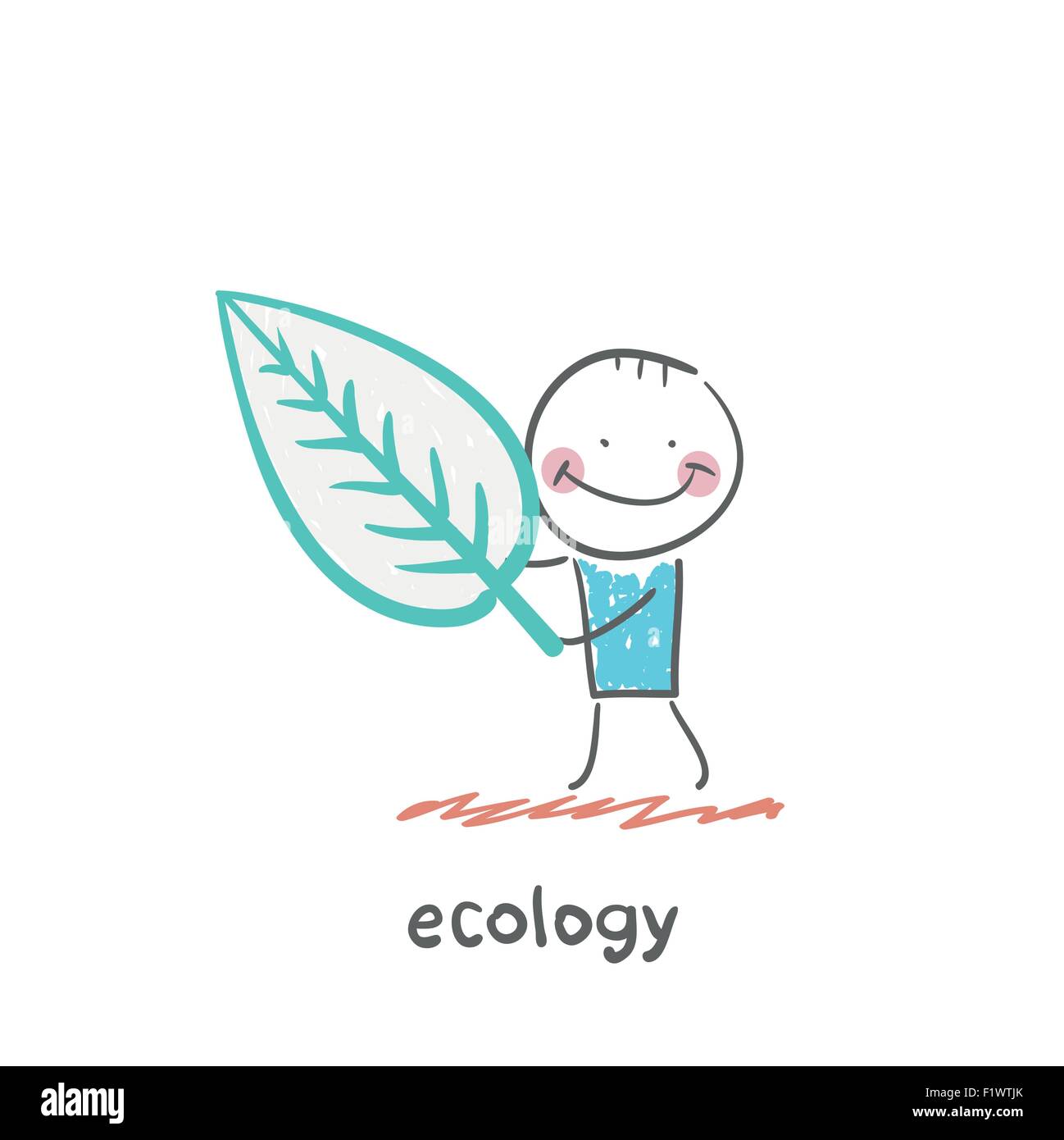 ecology. Fun cartoon style illustration. The situation of life Stock ...
