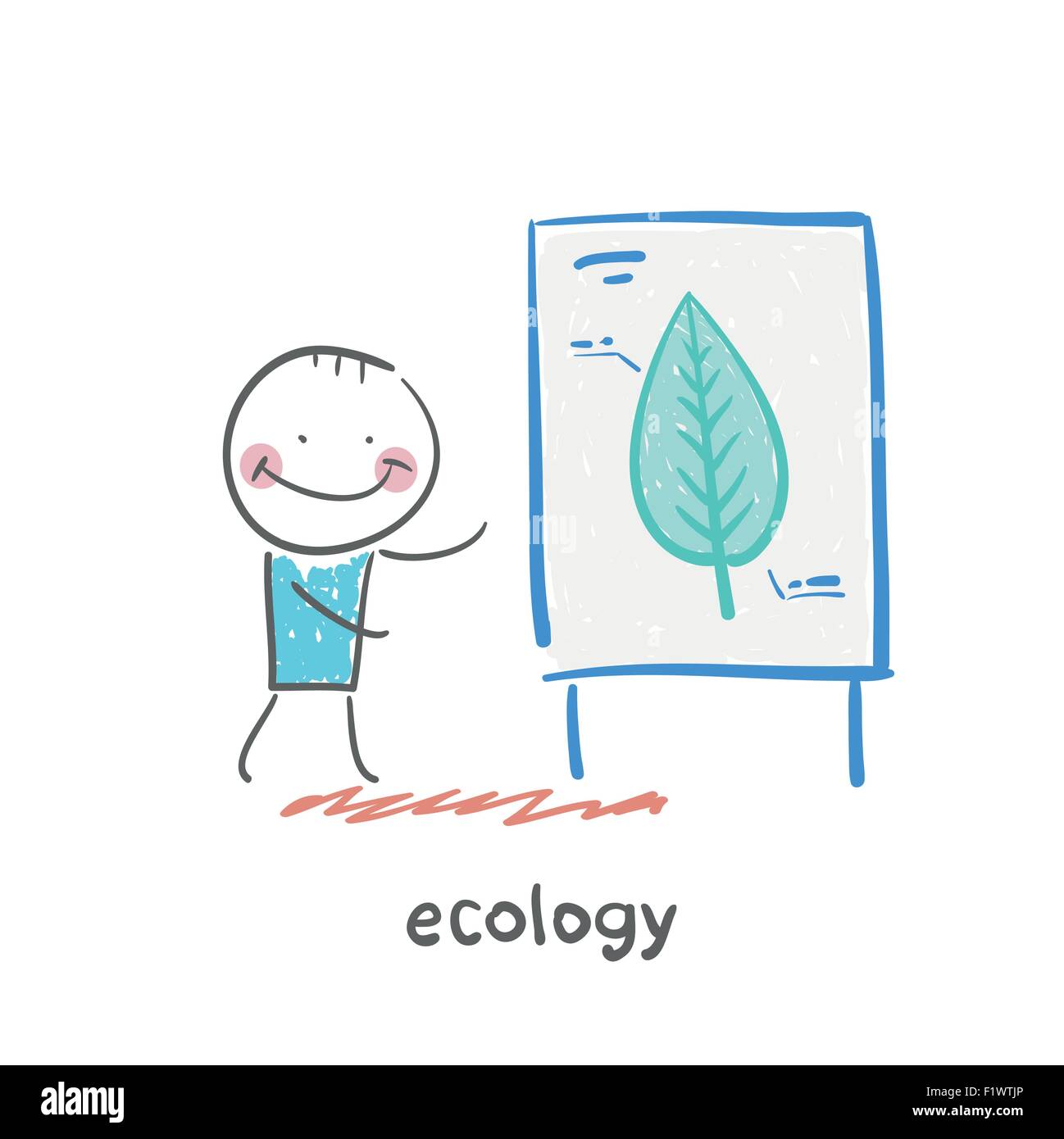 ecology. Fun cartoon style illustration. The situation of life Stock ...
