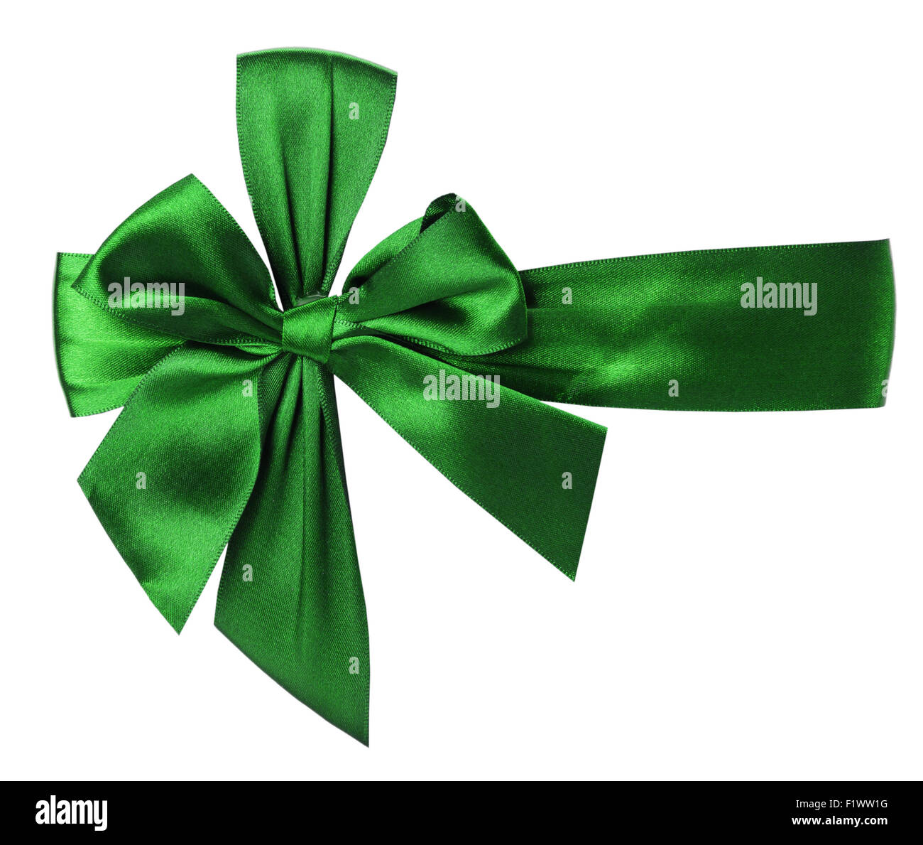 Satin green silk bow hi-res stock photography and images - Alamy