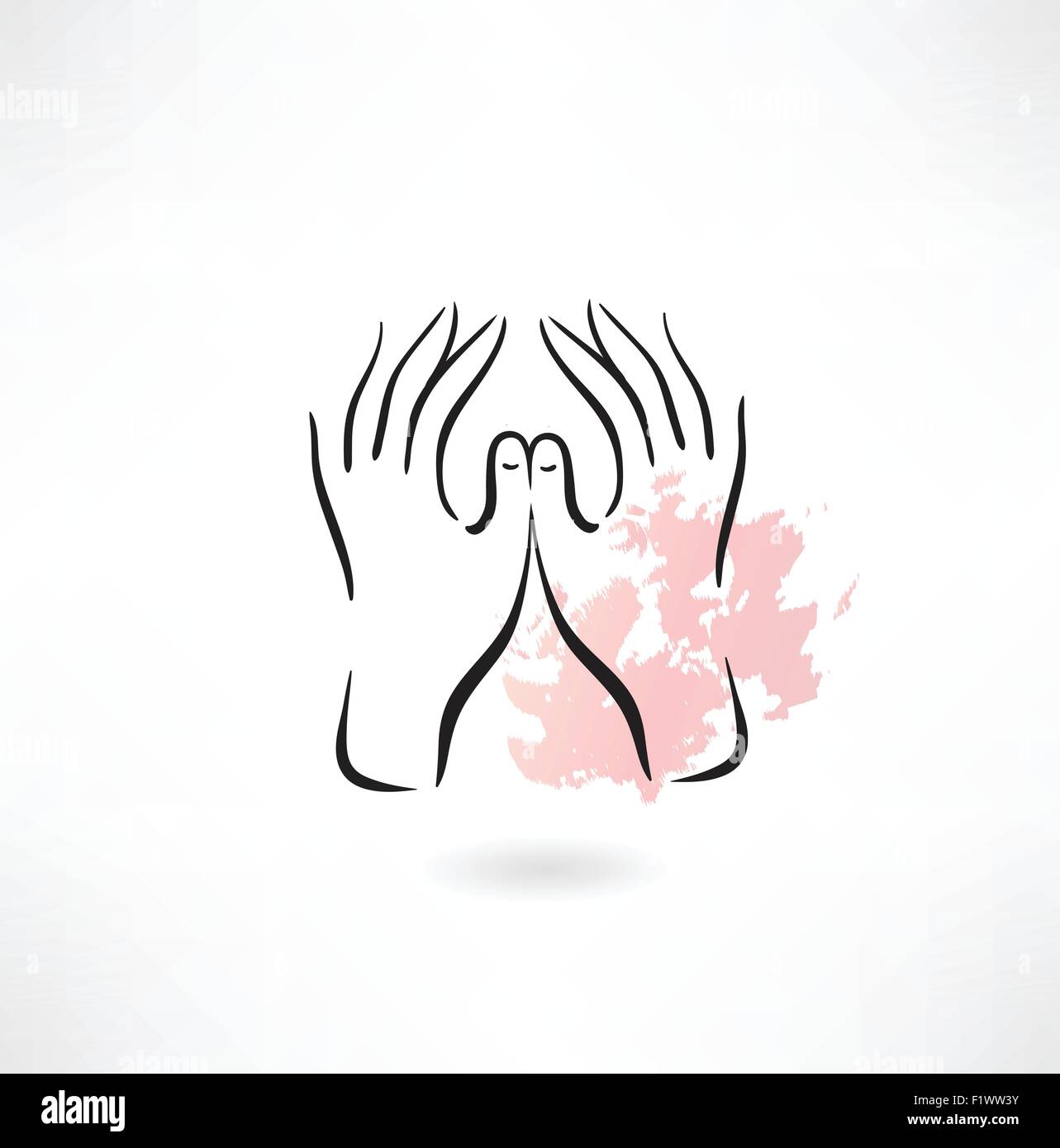 PROTECTING hands icon Stock Vector Image & Art - Alamy
