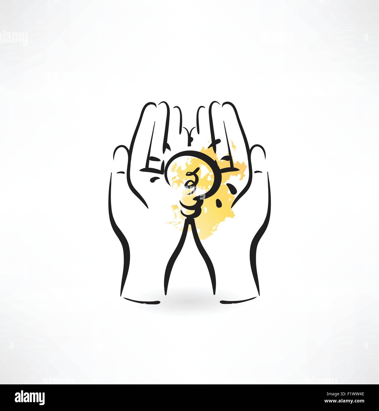 electricity hand icon Stock Vector Image & Art - Alamy
