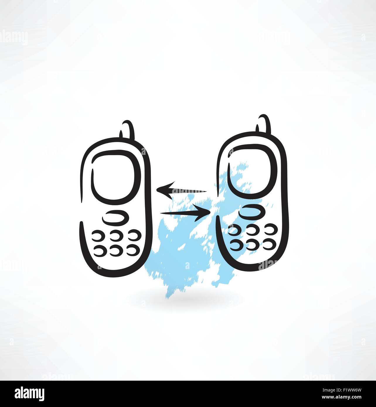 mobile connection grunge icon Stock Vector Image & Art - Alamy