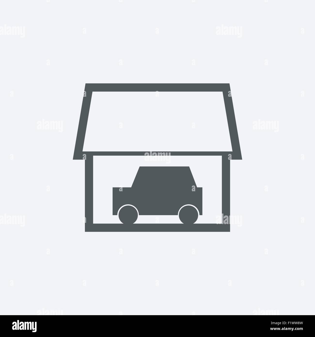 Parking garage sign on green map pointer, vector illustration Stock ...