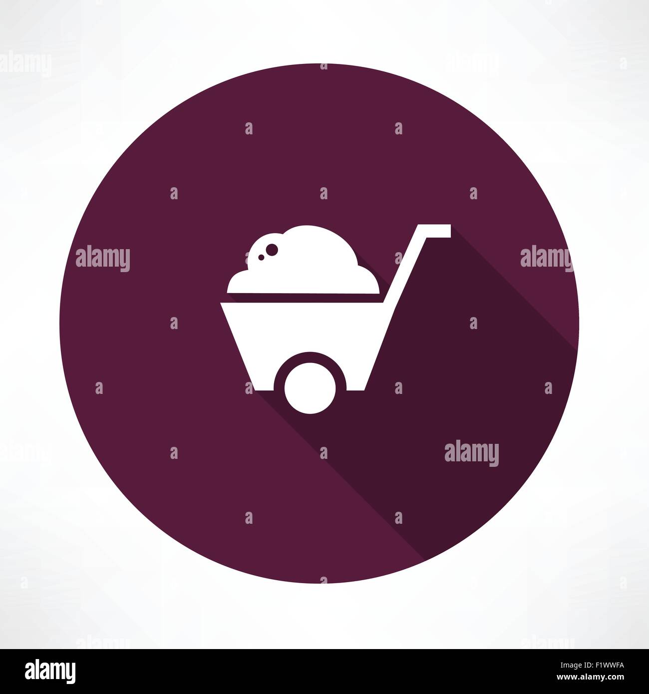 barrow full of ground icon Flat modern style vector illustration Stock ...