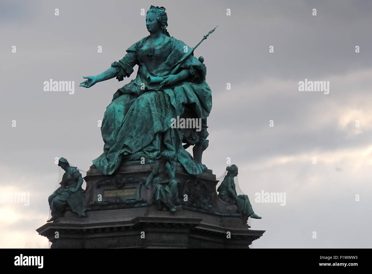 Statue of the Austrian Empress Maria Theresia in Maria-Theresien-Platz ...