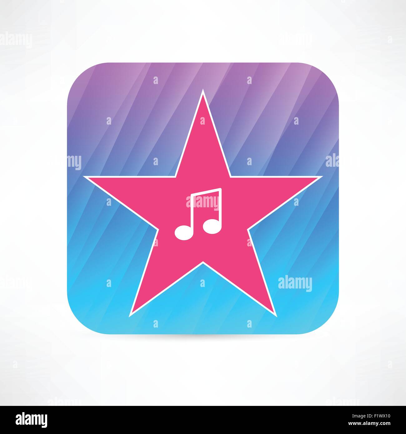 Music note in star Stock Vector Images - Alamy