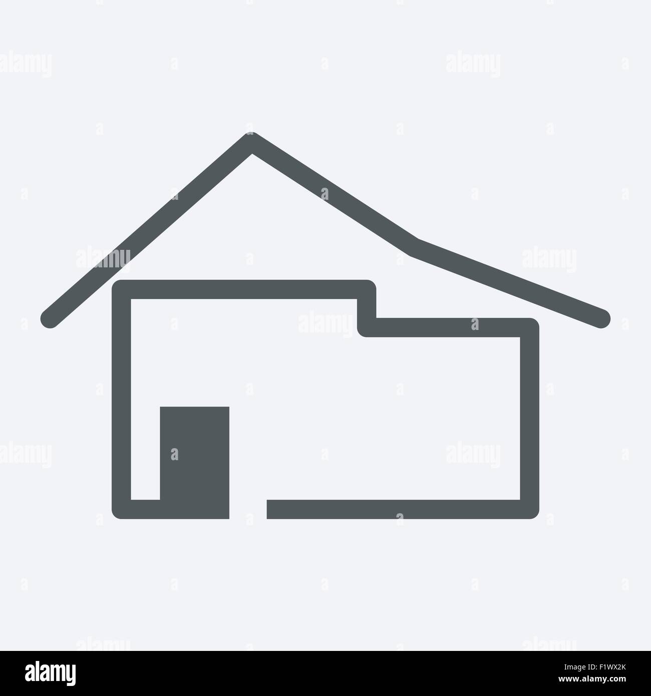 Home icon page button flat web graphic white main Stock Vector Images ...