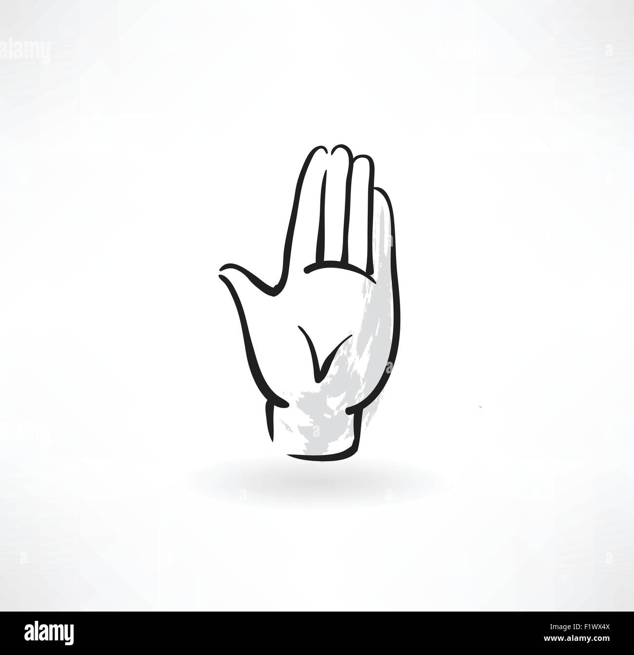 Folded palm Stock Vector Images - Alamy