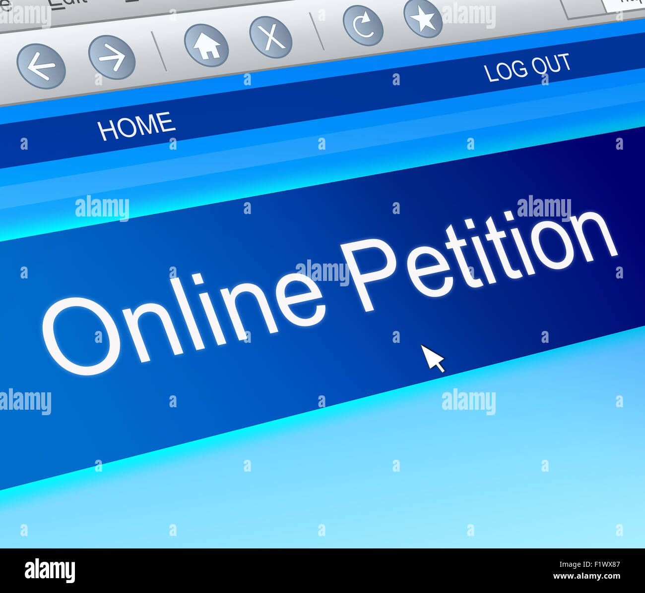 Online petition concept Stock Photo - Alamy