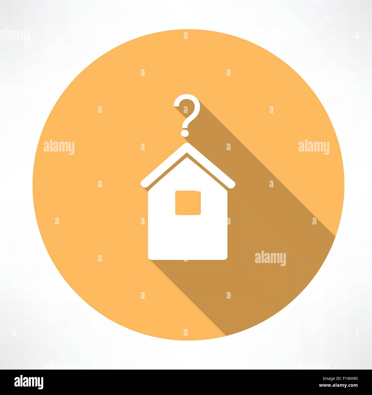 House with question mark icon. Flat modern style vector illustration ...