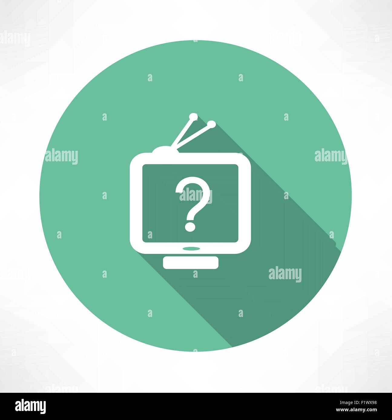 question mark in tv icon. Flat modern style vector illustration Stock ...