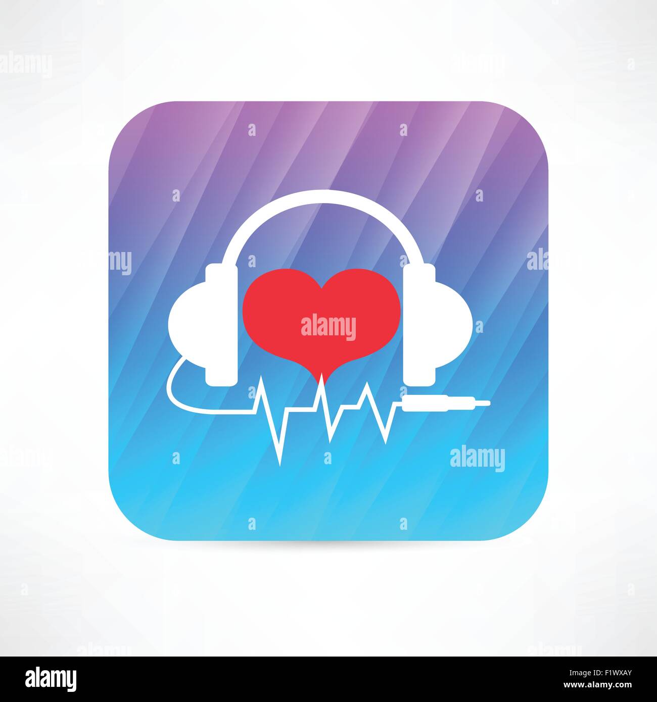 headphones and heart icon Stock Vector Image & Art - Alamy