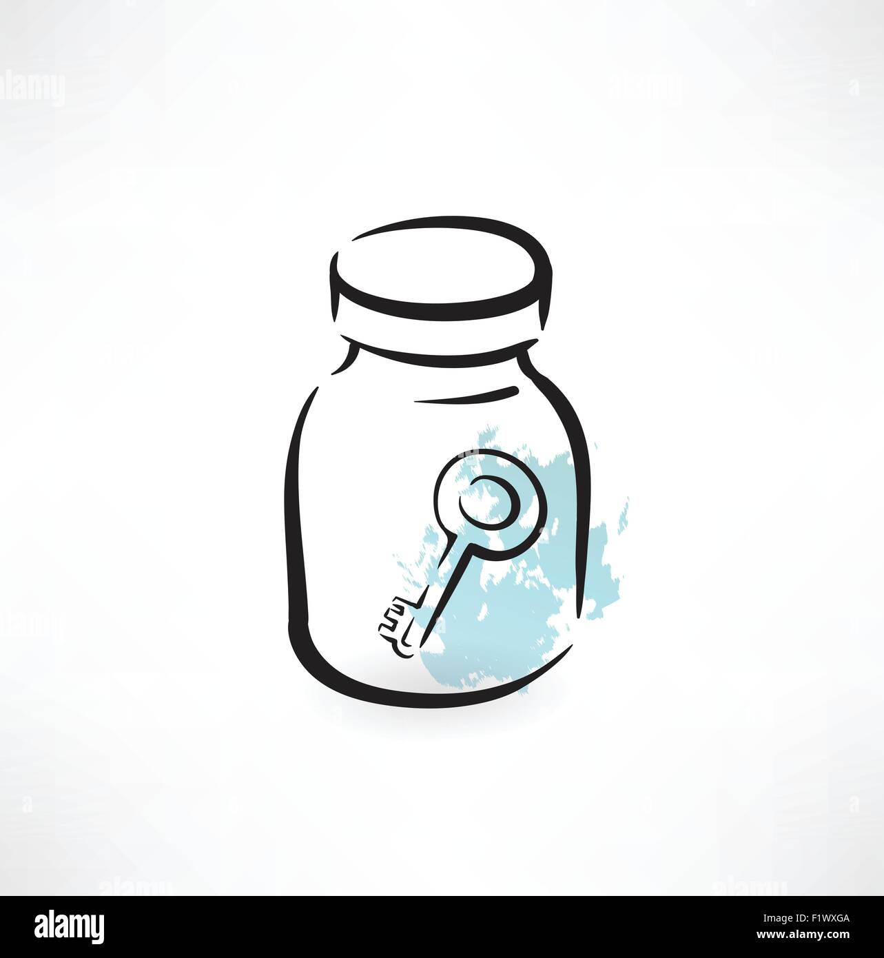 key in the glass jar grunge icon Stock Vector Image & Art - Alamy
