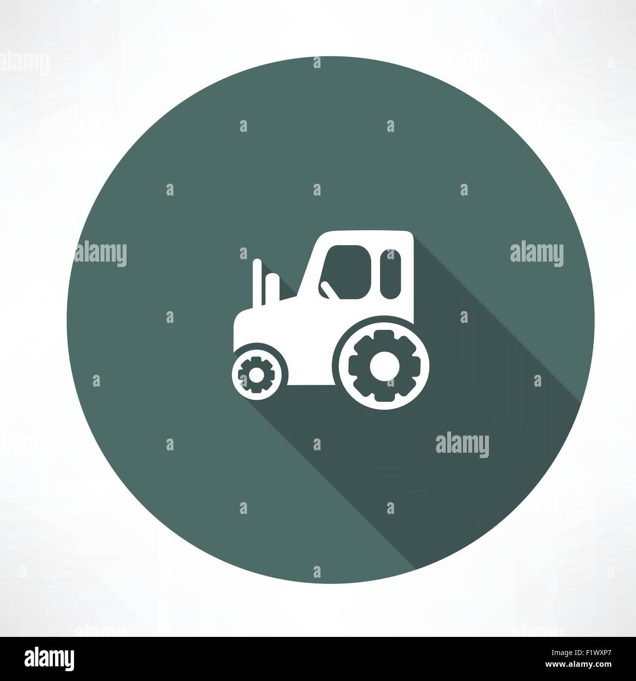 tractor icon. Flat modern style vector illustration Stock Vector Image ...