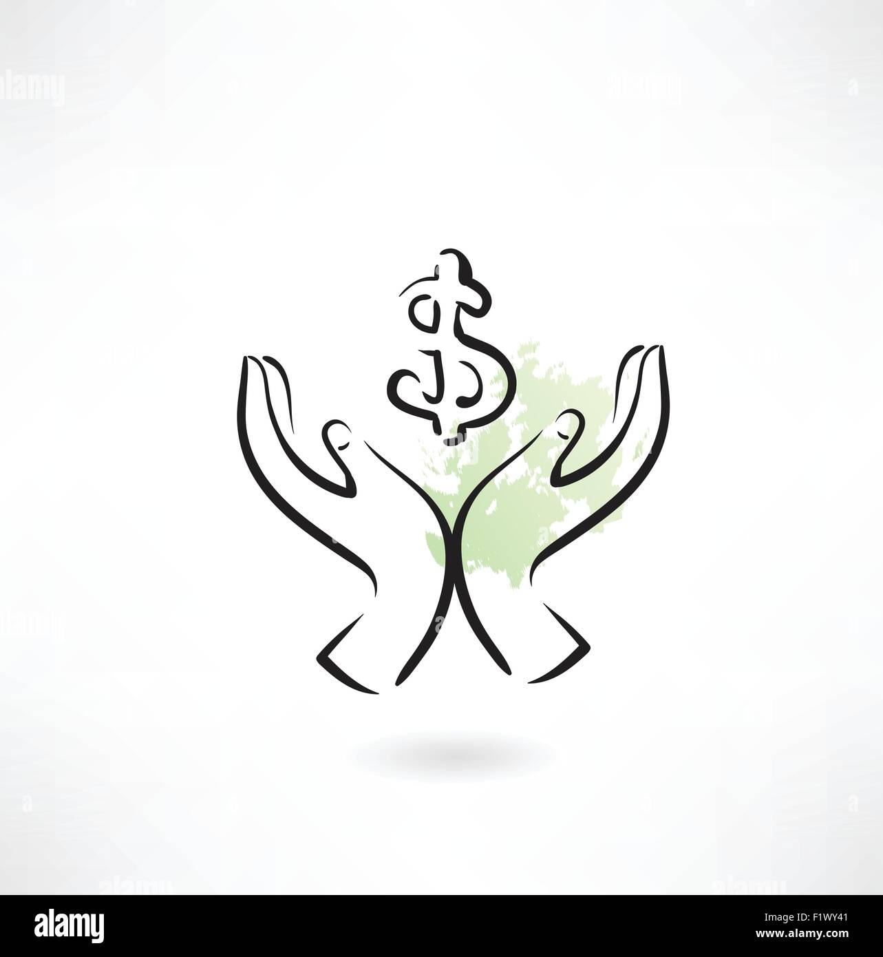 money hand icon Stock Vector Image & Art - Alamy